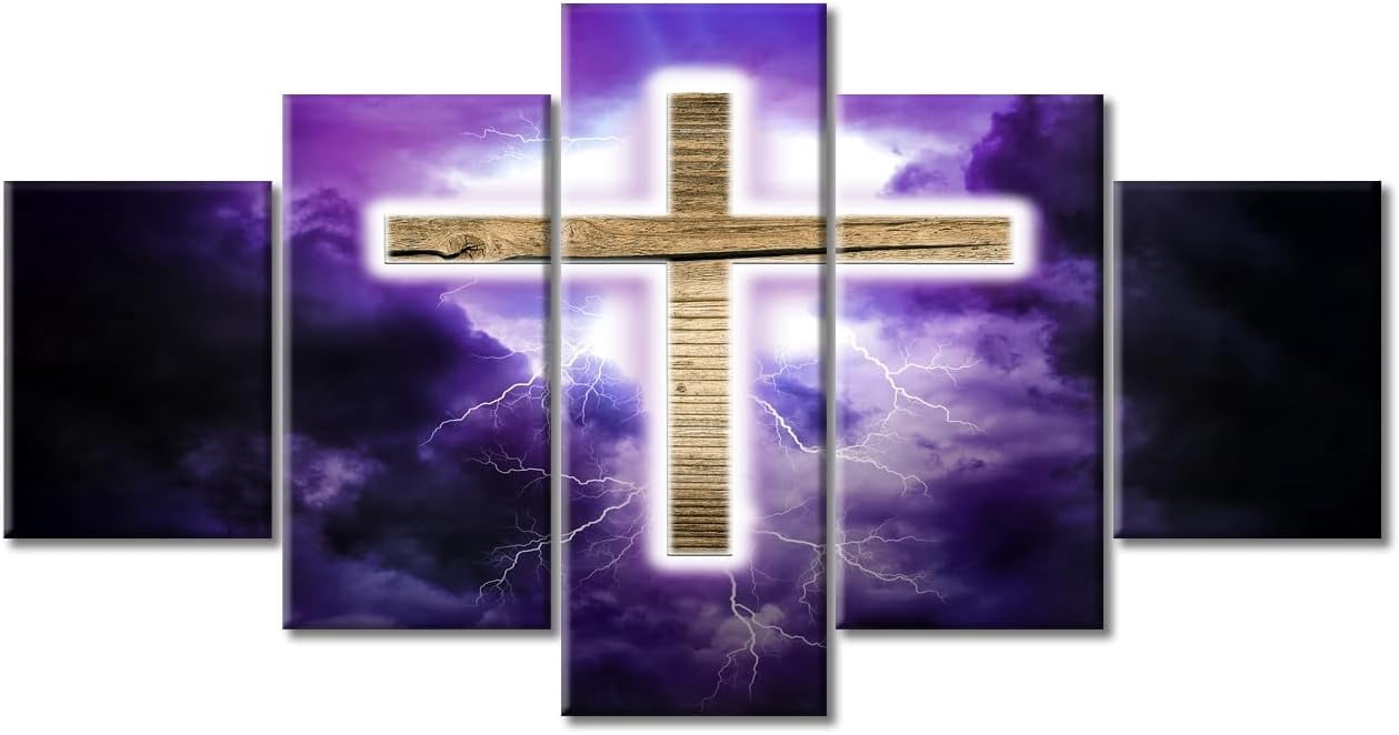AABERIC Jesus Christ Wall Art Home Decor Posters and Prints Cross in ...