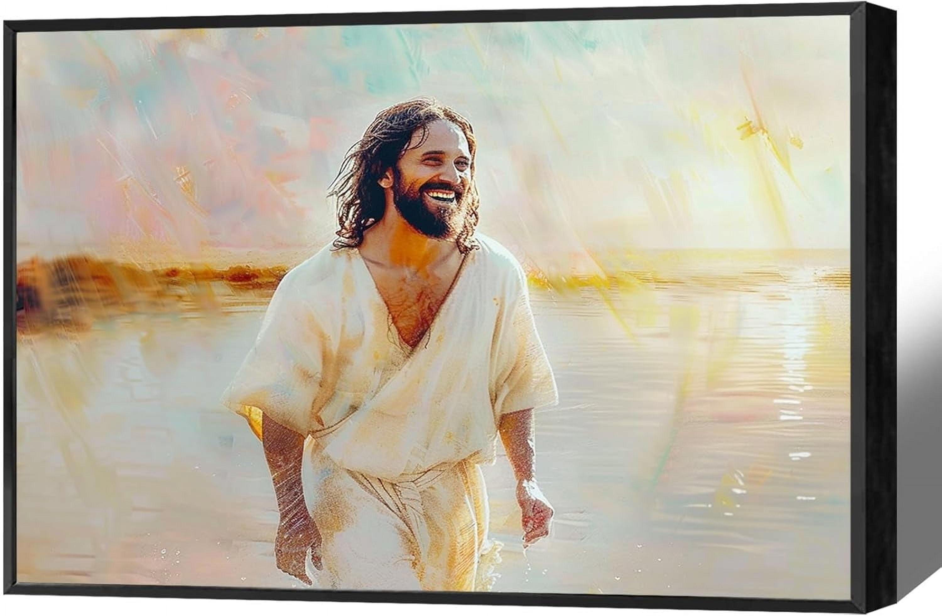 AABERIC Jesus Christian Scripture Canvas Wall Art Minimalist Boho ...