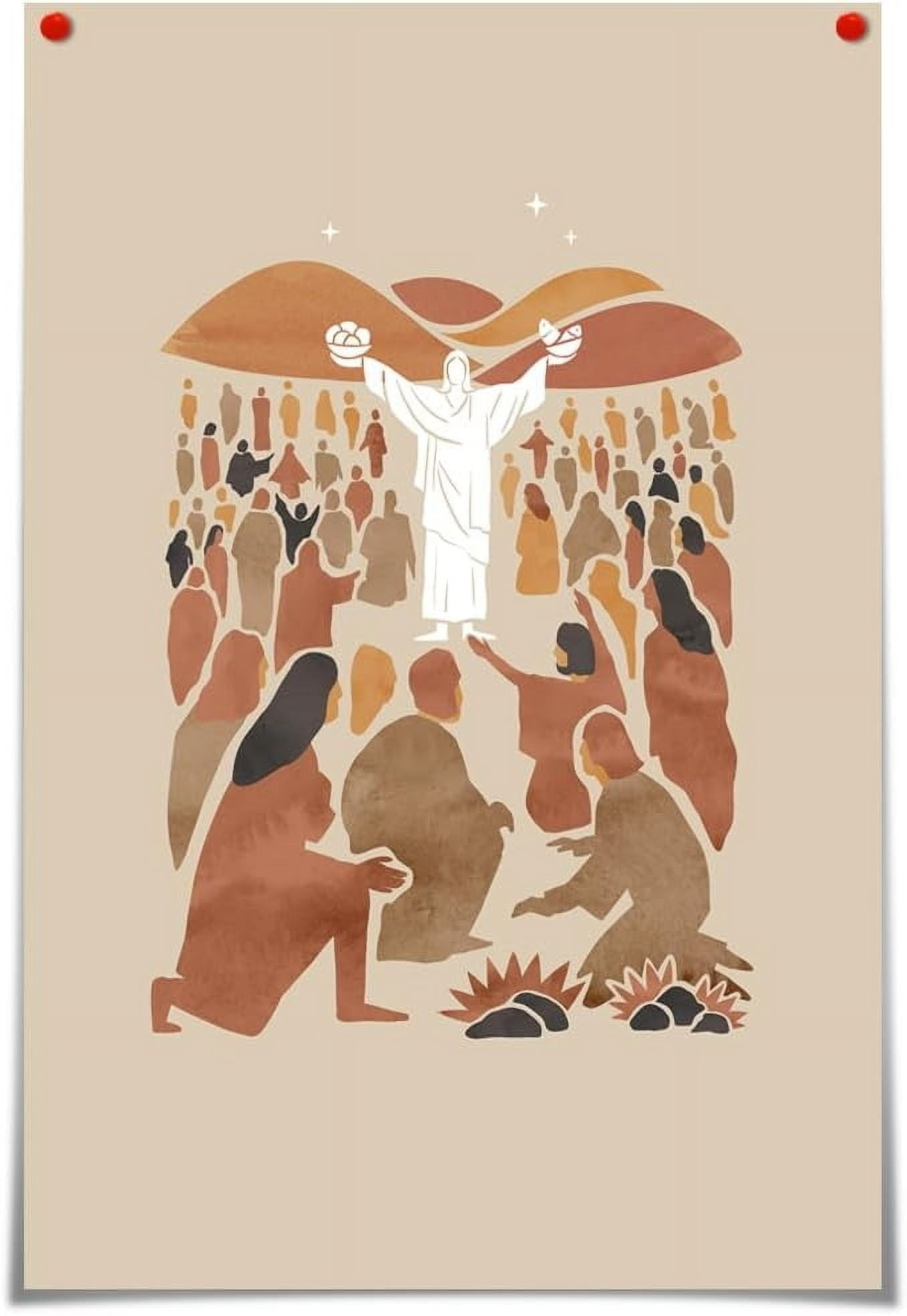 AABERIC Jesus Christian Scripture Canvas Wall Art Minimalist Boho ...