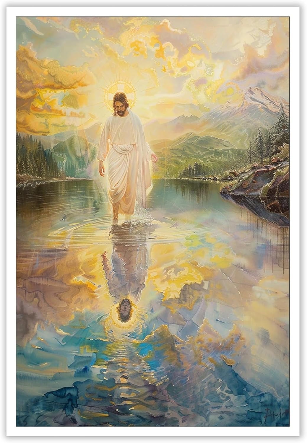 AABERIC Jesus Christian Scripture Canvas Wall Art Minimalist Boho ...