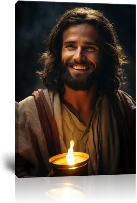 AABERIC Jesus Decor Religious Canvas Wall Art for Bedroom Living Room ...