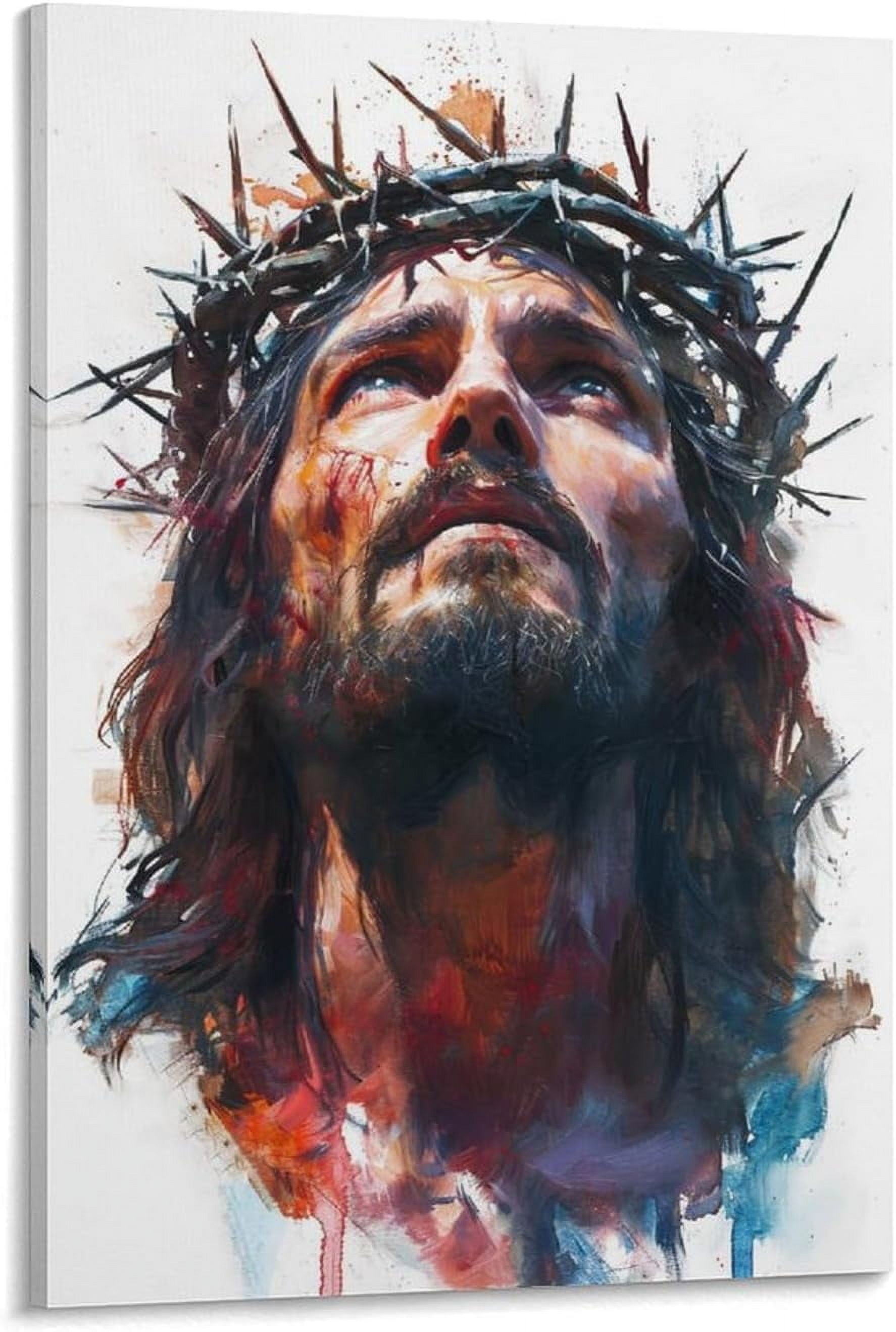 AABERIC Jesus Persecution Wall Art Crown of Thorns Christ Poster God ...