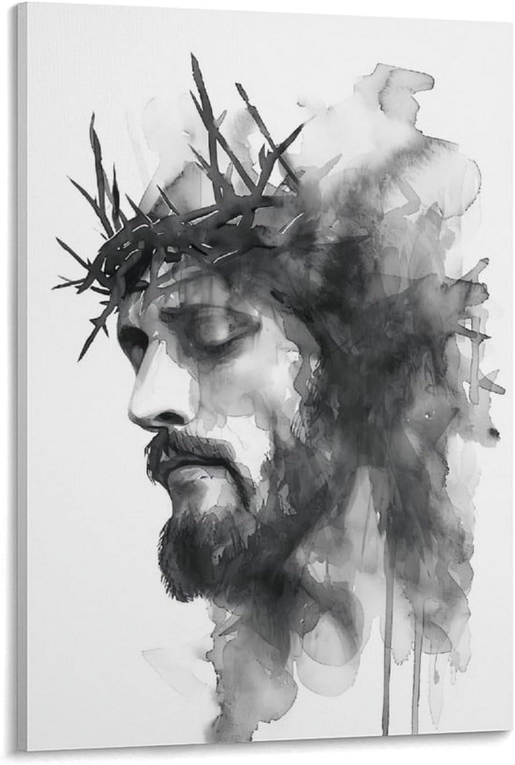 AABERIC Jesus Persecution Wall Art Crown of Thorns Christ Poster God ...