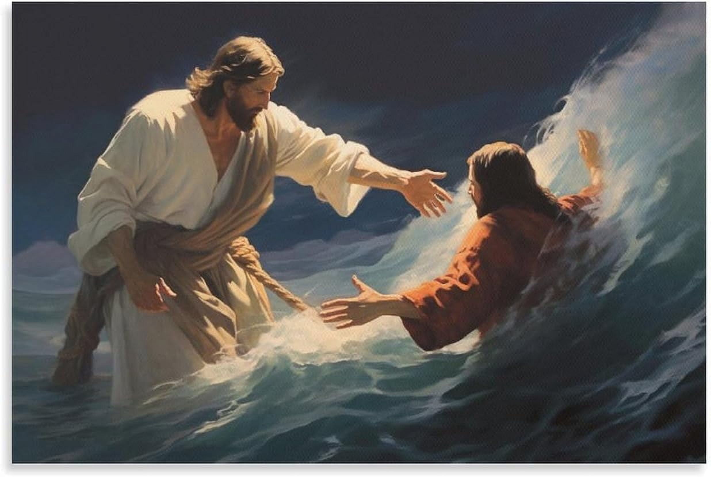 AABERIC Jesus Poster Persecution Crown of Thorns Canvas Wall Art Christ ...