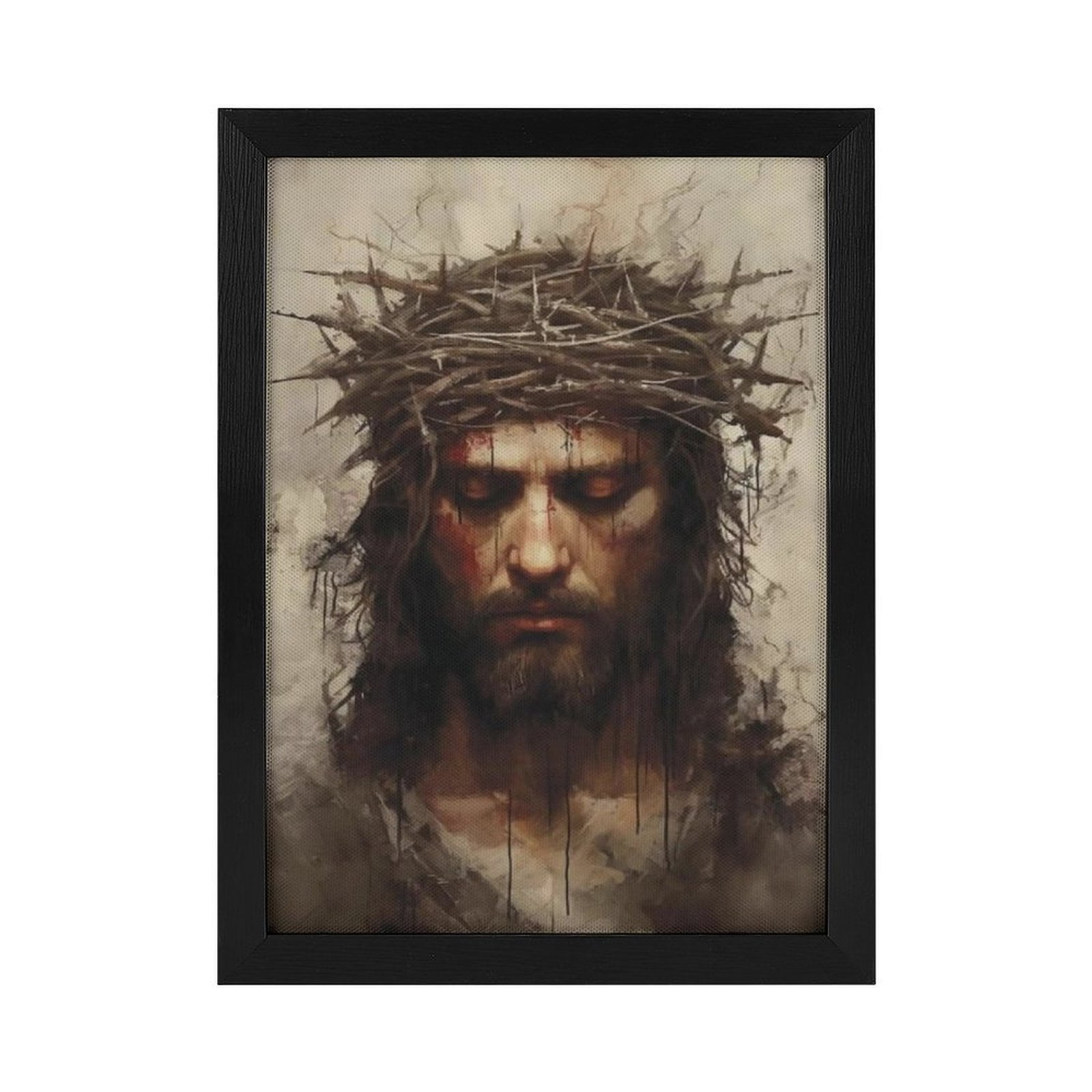 AABERIC Jesus Poster Persecution Crown of Thorns Canvas Wall Art Christ ...