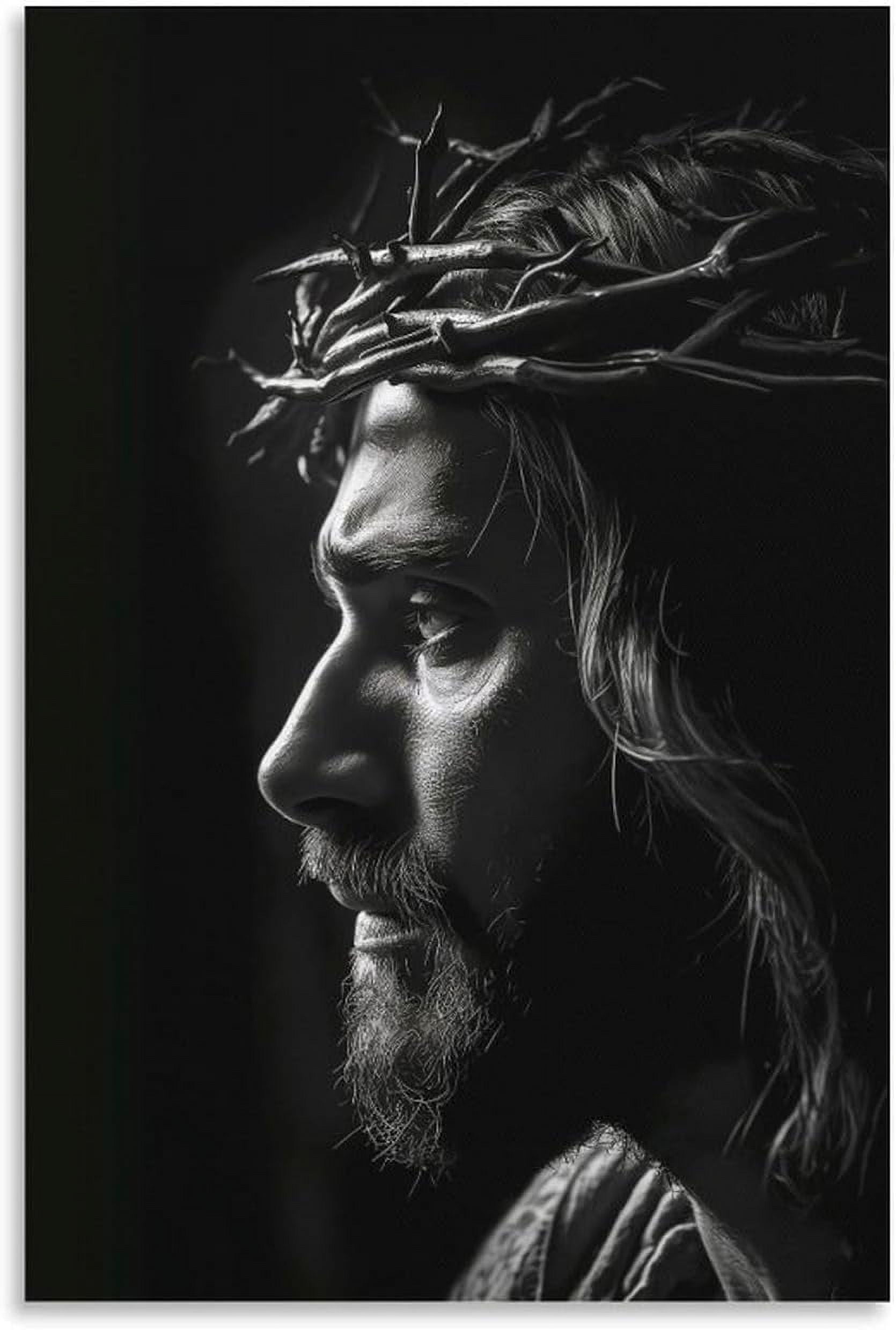 AABERIC Jesus Poster Persecution Crown of Thorns Canvas Wall Art Christ ...