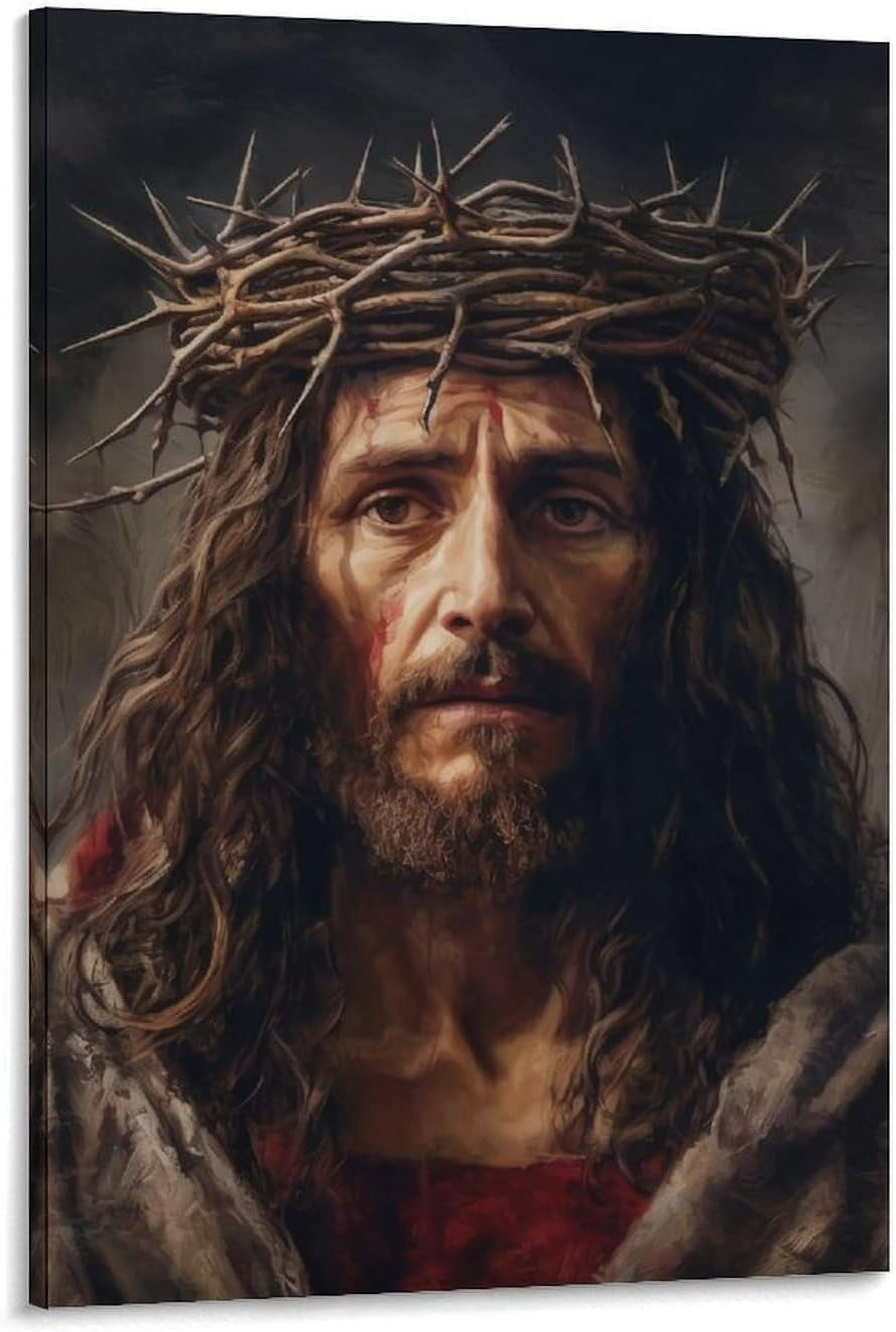 AABERIC Jesus Poster Persecution Crown of Thorns Canvas Wall Art Christ ...