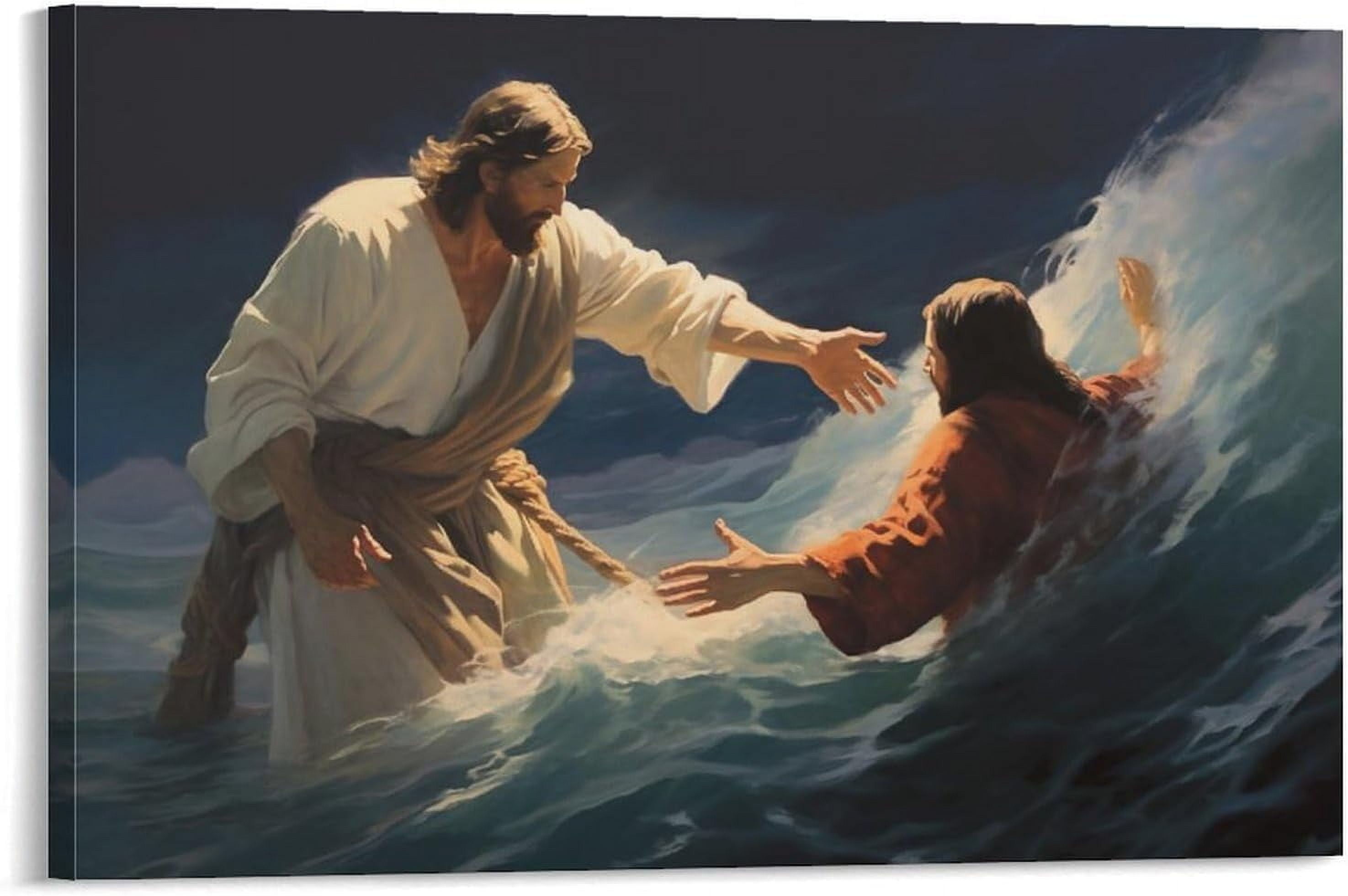 AABERIC Jesus Poster Persecution Crown of Thorns Canvas Wall Art Christ ...