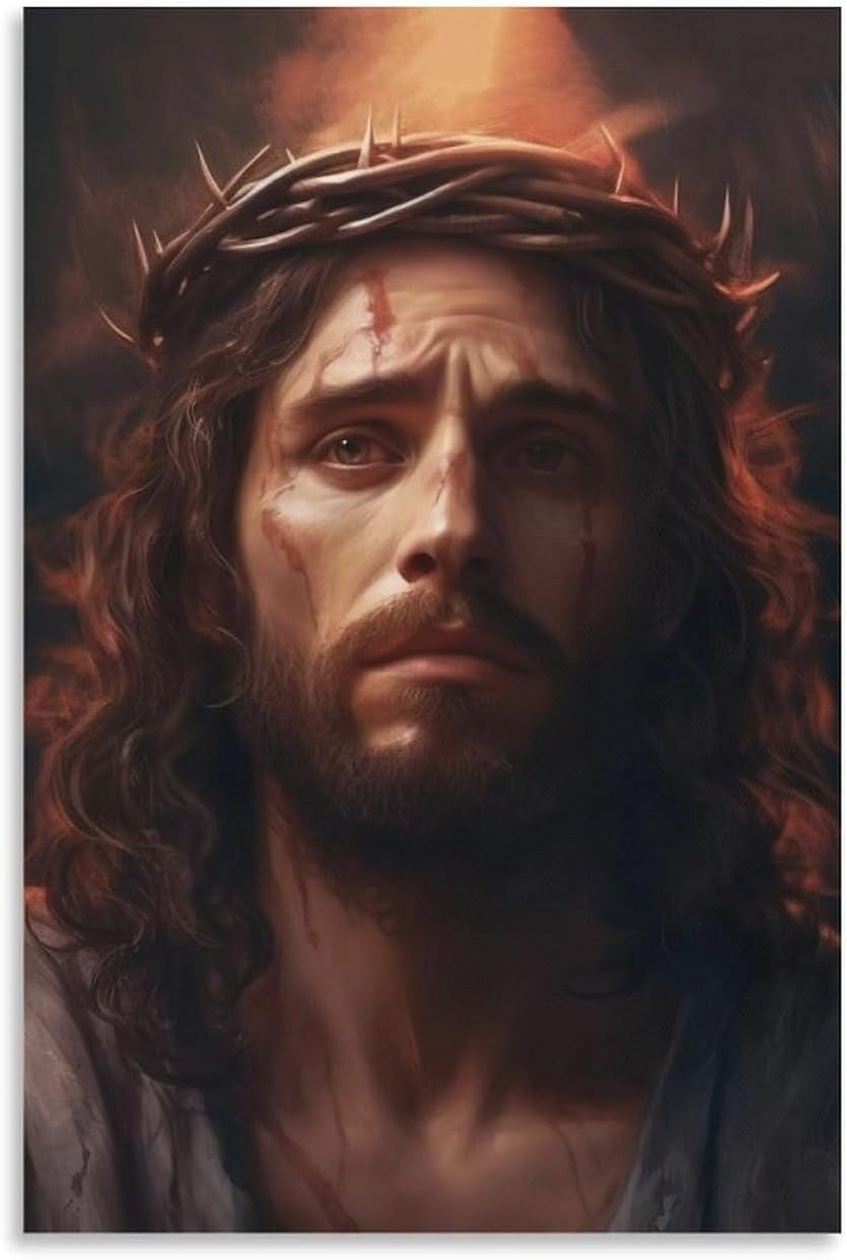 AABERIC Jesus Poster Persecution Crown of Thorns Canvas Wall Art Christ ...