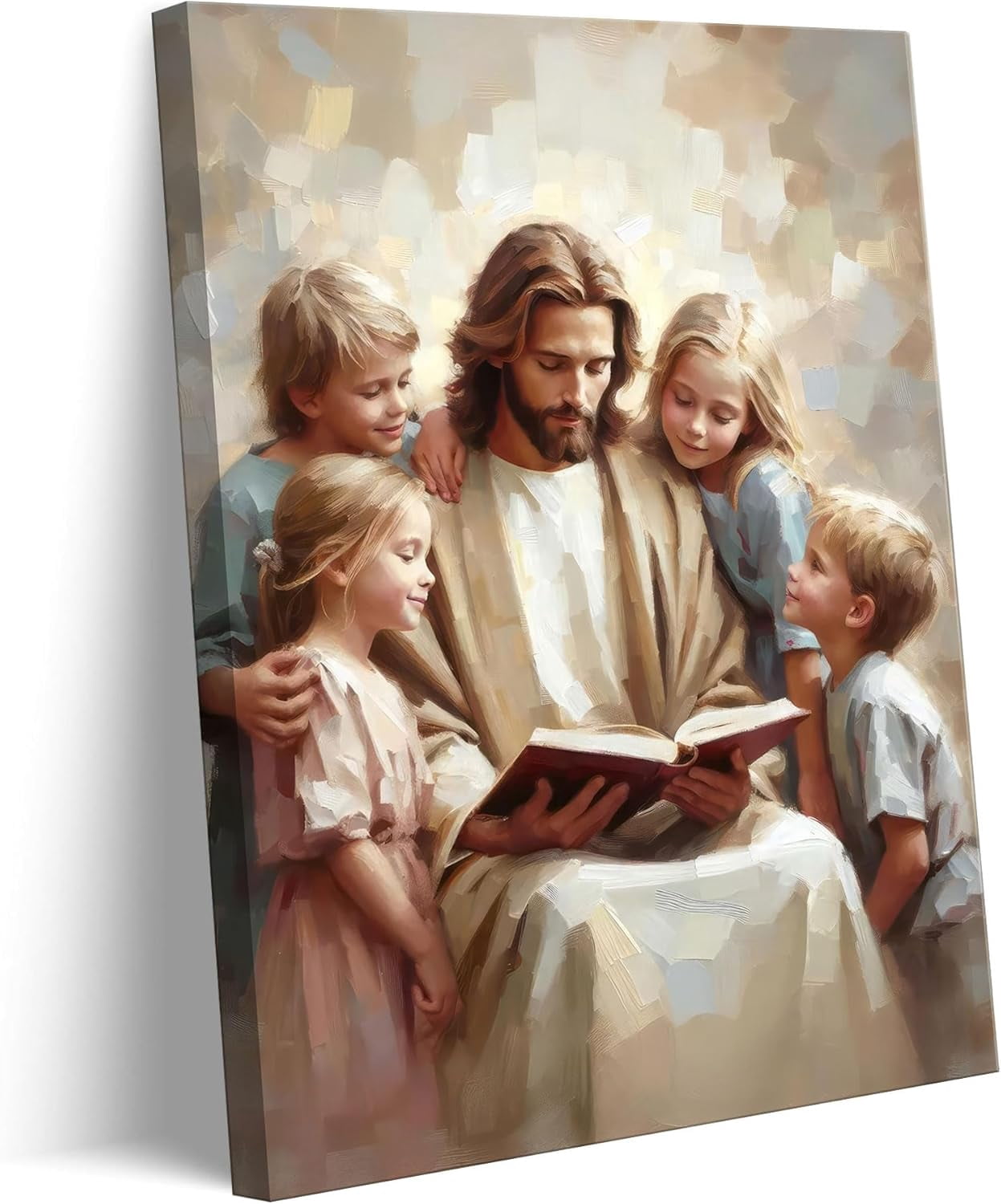 AABERIC Jesus Teaching Children Canvas Wall Art Christian Kids Room ...