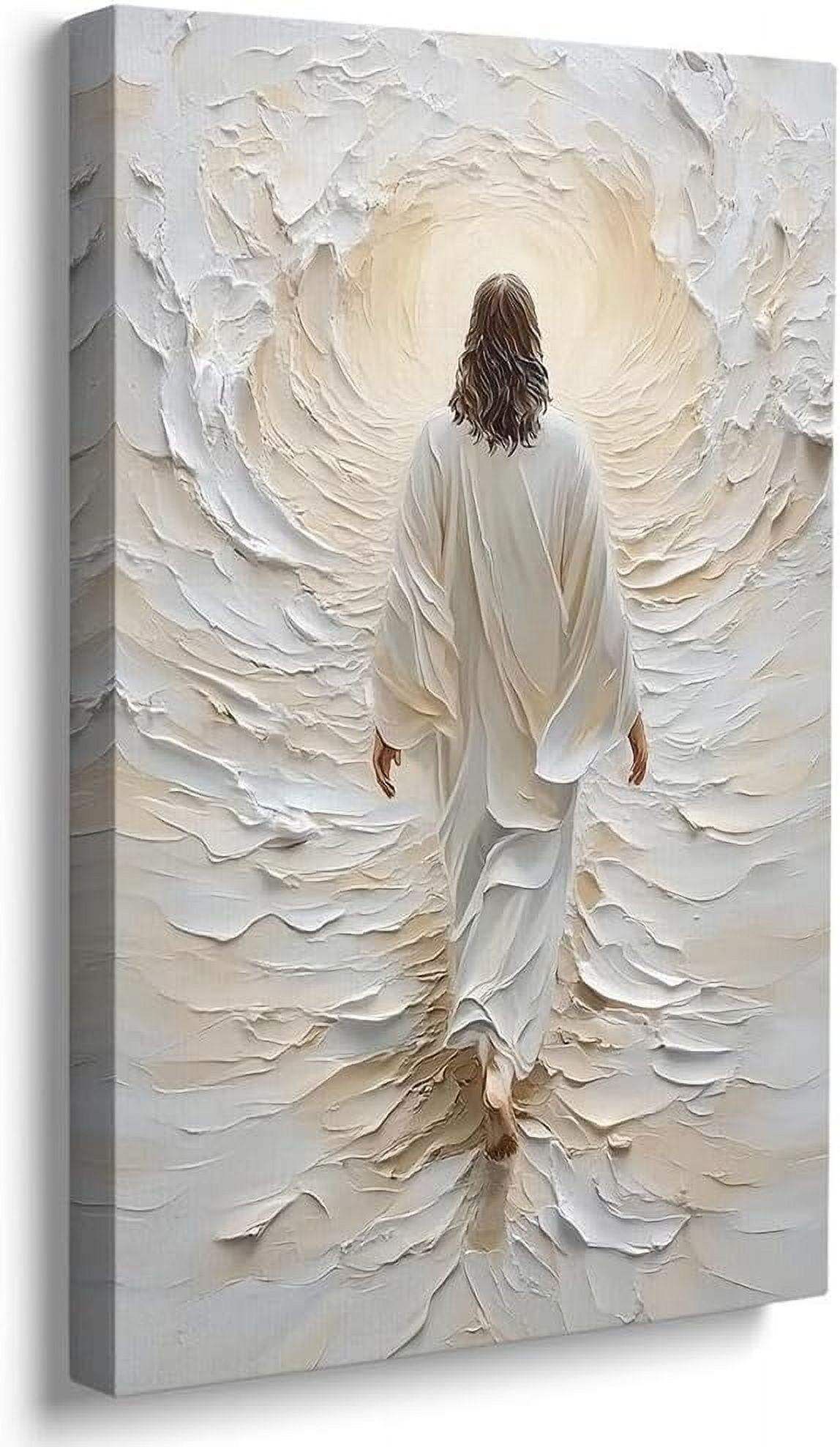 AABERIC Jesus Walking on Water Canvas Wall Art Modern Religious Wall ...