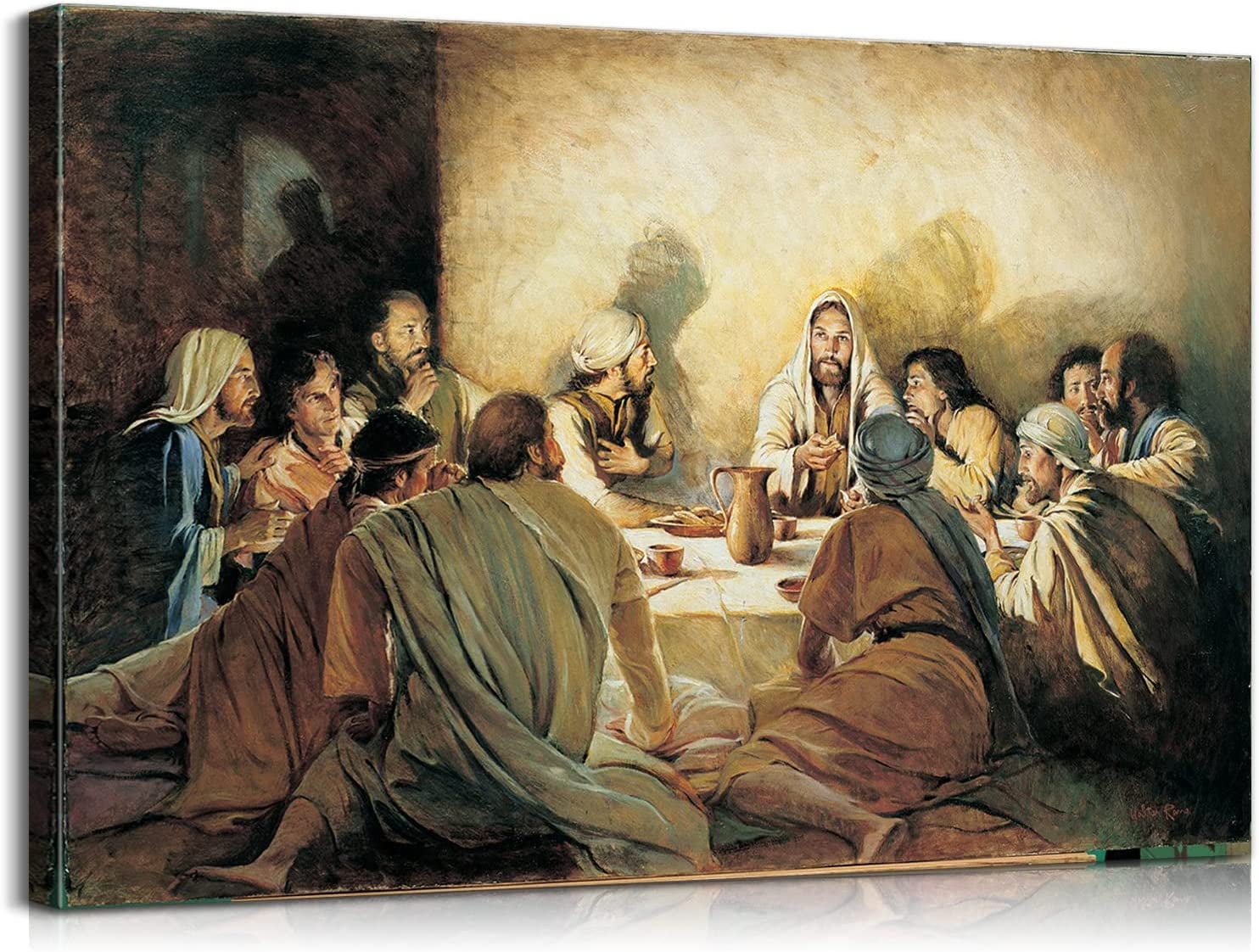 AABERIC Jesus Wall Art Canvas Christian Wall Art Jesus Preaching Wall ...