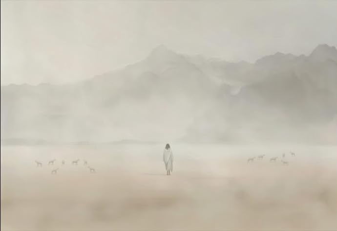 AABERIC Jesus-Wall Art-Jesus Leaves Lost Sheep Shepherd Poster For ...