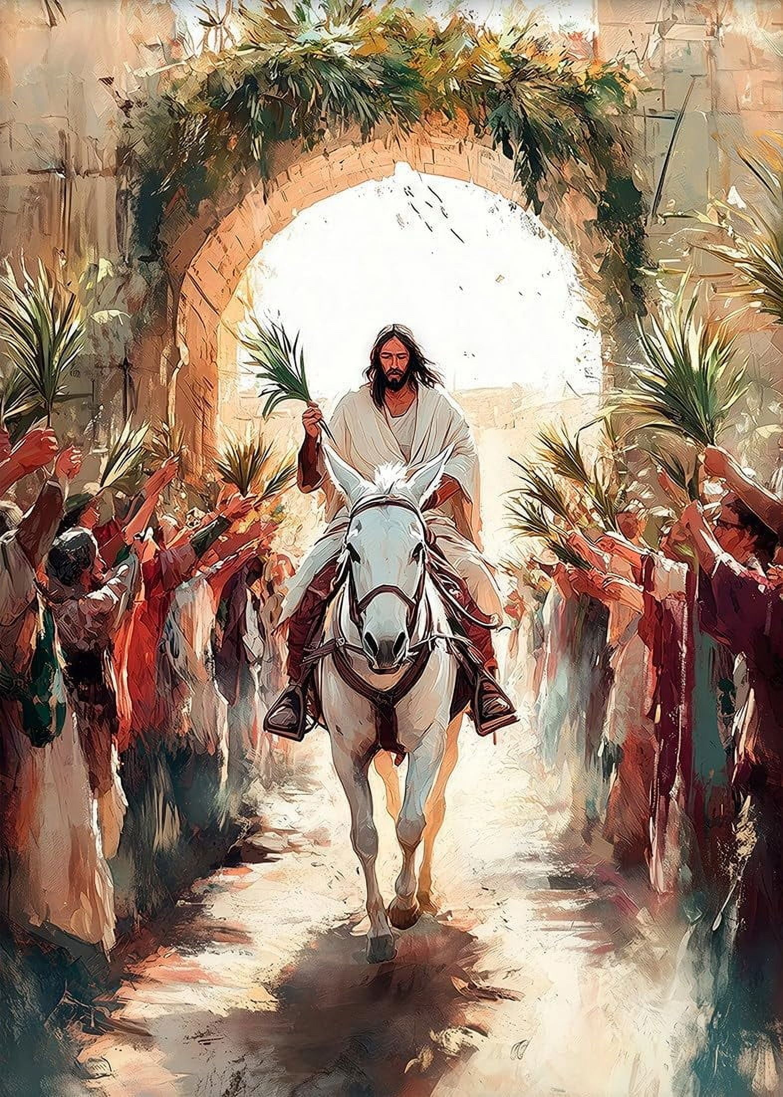 AABERIC Jesus-Wall Art-Jesus' Triumphal Entry to Jerusalem Poster For ...