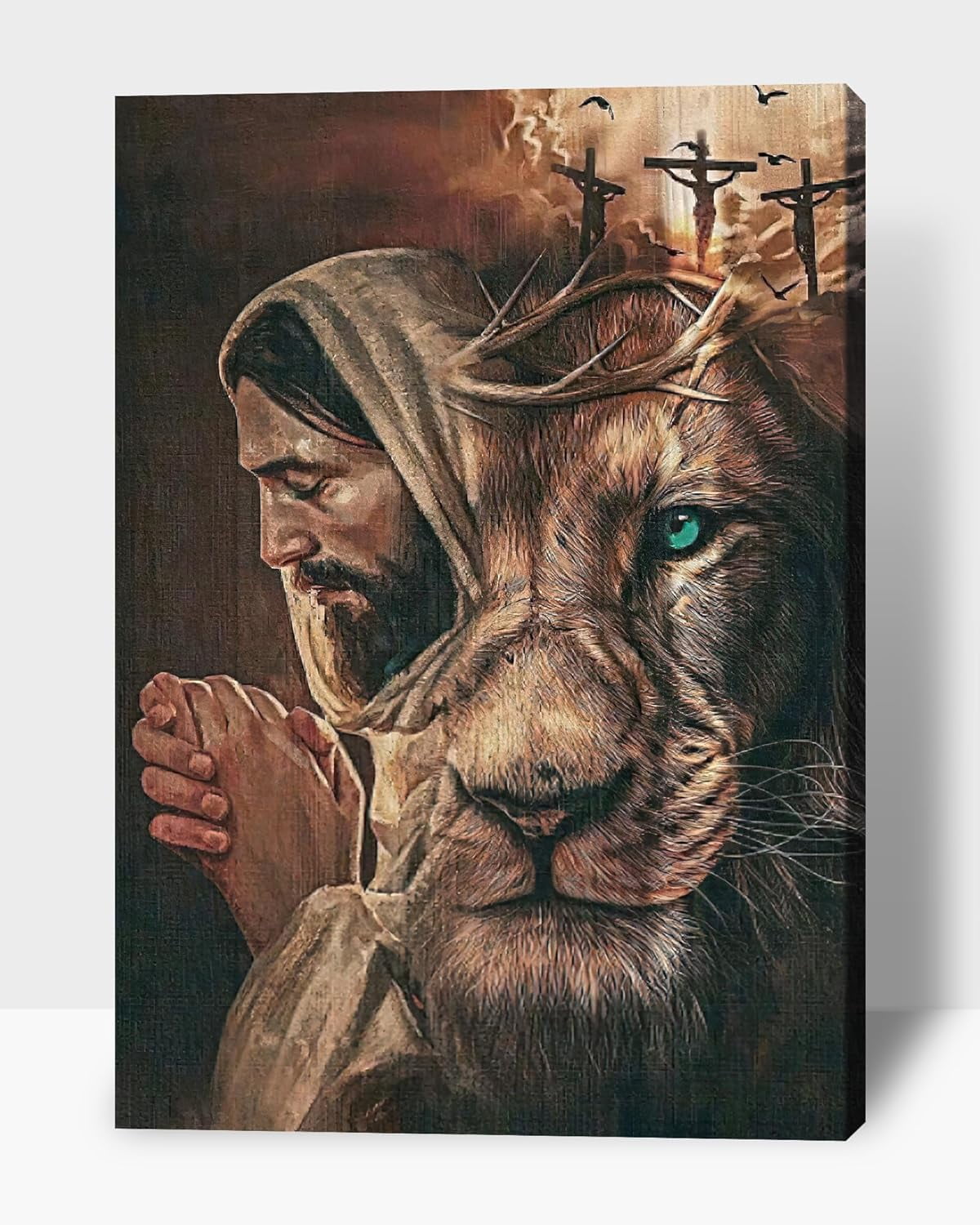 AABERIC Jesus Wall Art -Lion Of Judah Canvas Wall Art, God Jesus ...