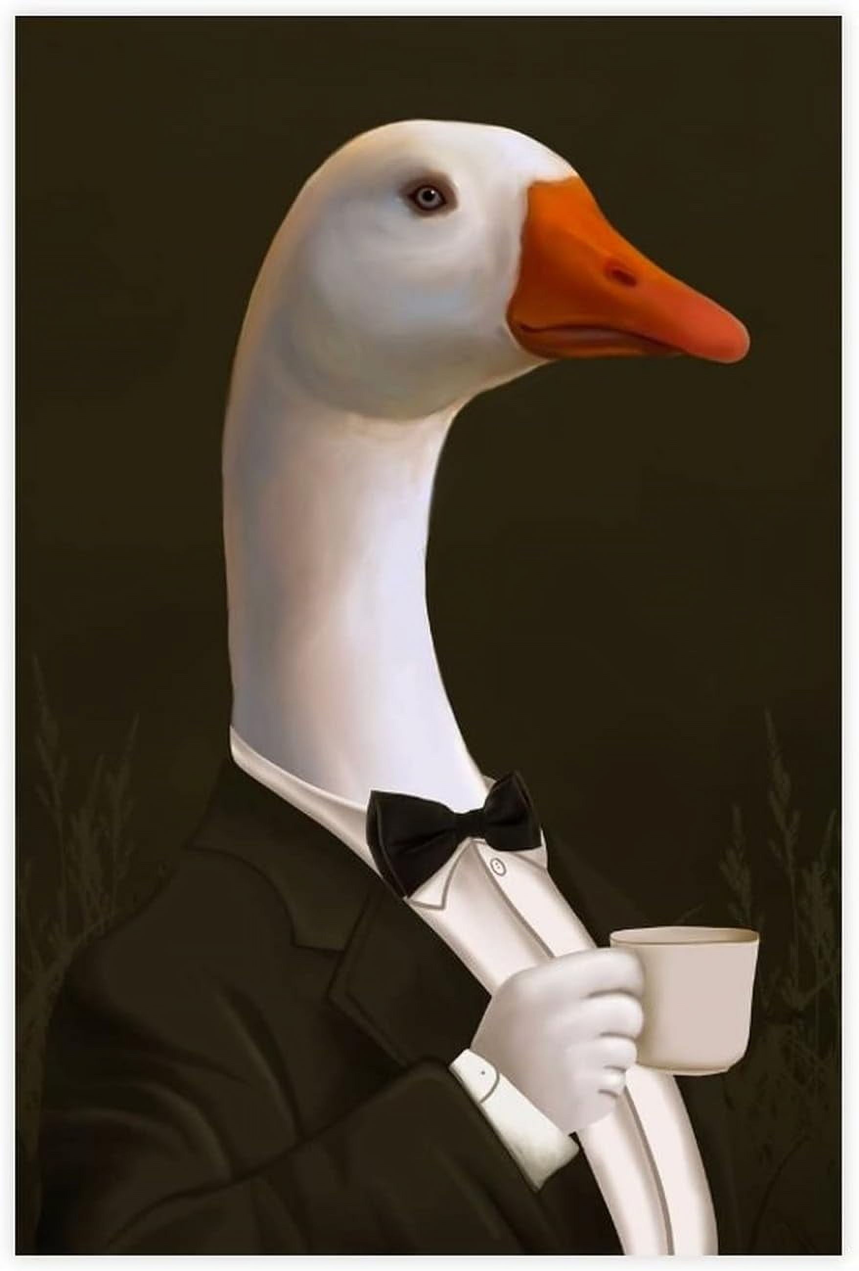 AABERIC Judgmental Duck The duck is majestic, animal, funny canvas art ...