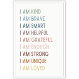 AABERIC Kids Affirmation Wall Decor I Am Brave Kind spirational Mental ...