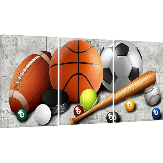 AABERIC Kids Boys Room Decor, Sports Canvas Wall Art Gift for Men Teen ...