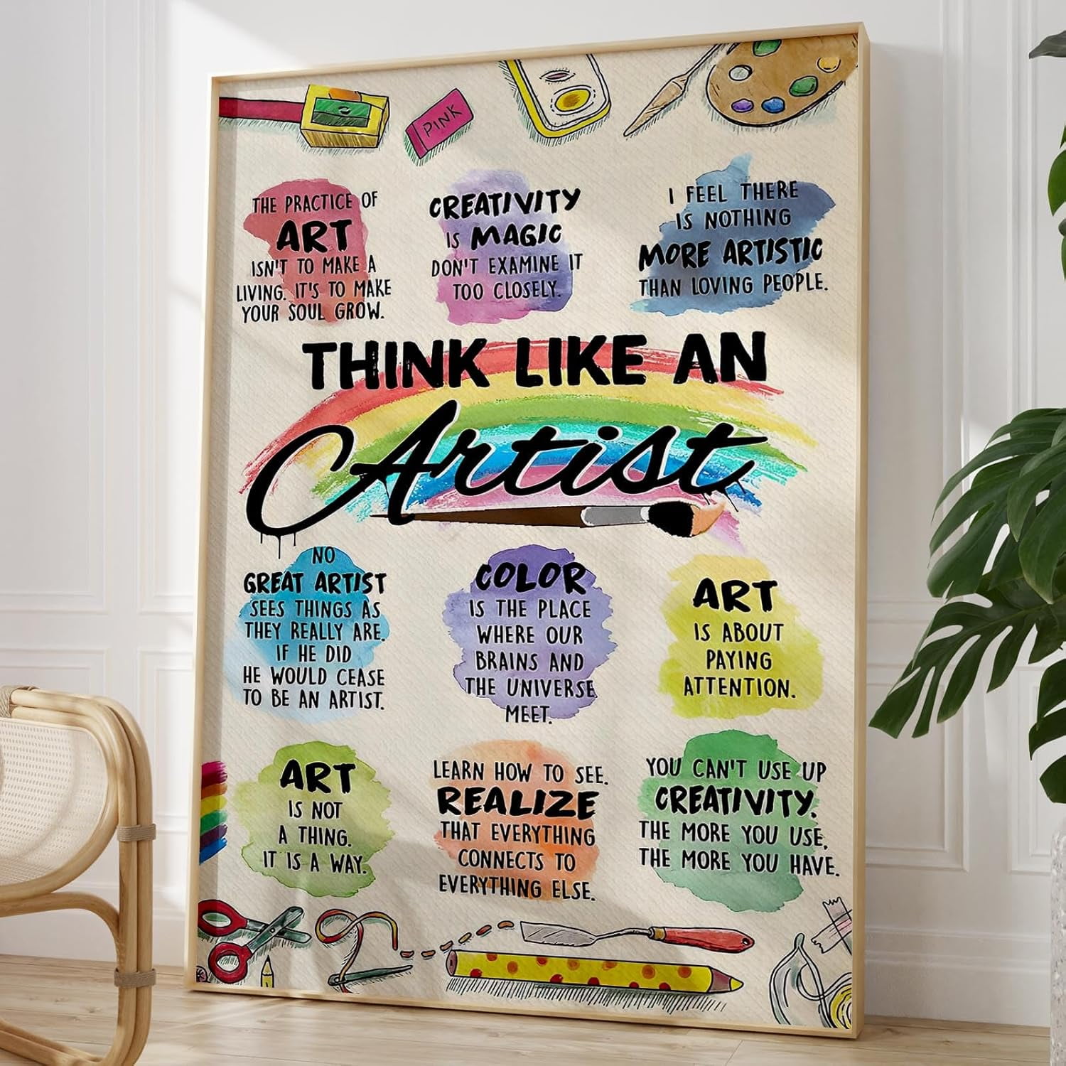 AABERIC Kids Inspirational Wall Art Bible Quotes Affirmations Print ...