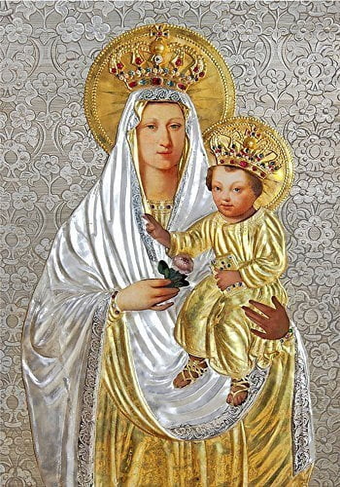 AABERIC Our Lady of Rosary print Statue POSTER Virgin Mary and Child ...