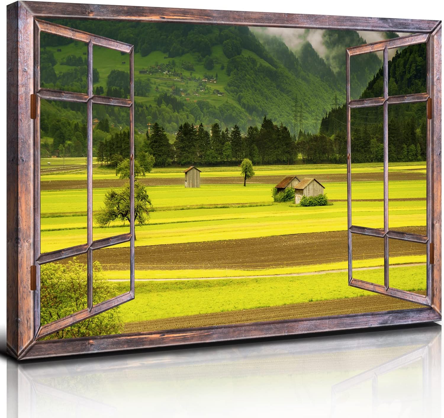 AABERIC Large Forest Wall Art Rustic Farmhouse Decor Nature Pictures ...