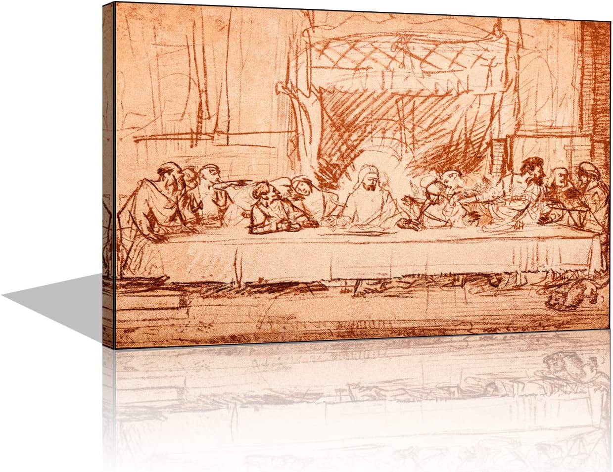 AABERIC Large Jesus The Last Supper Wall Art Christian Poster Christ ...