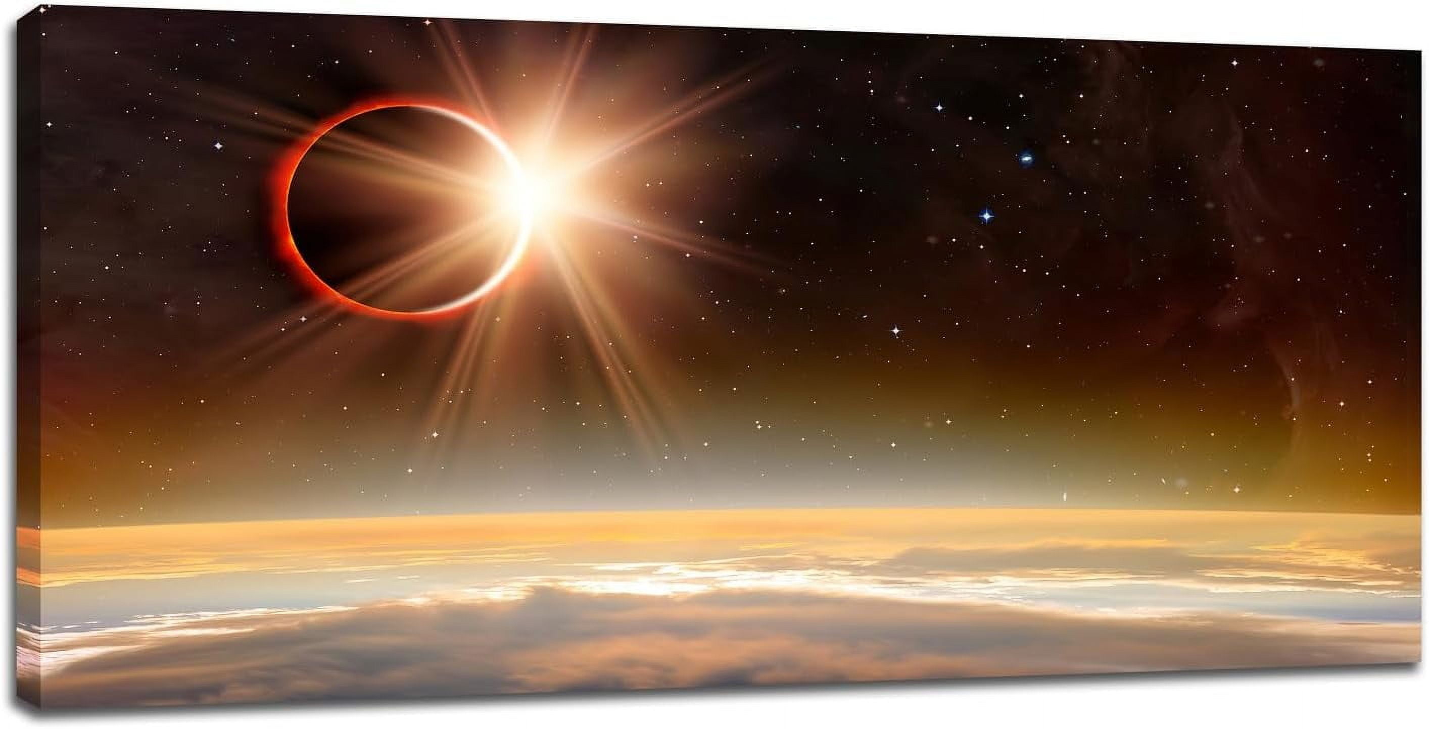 AABERIC Large Wall Art Outer Space Moon Landscape Picture Wall Decor ...