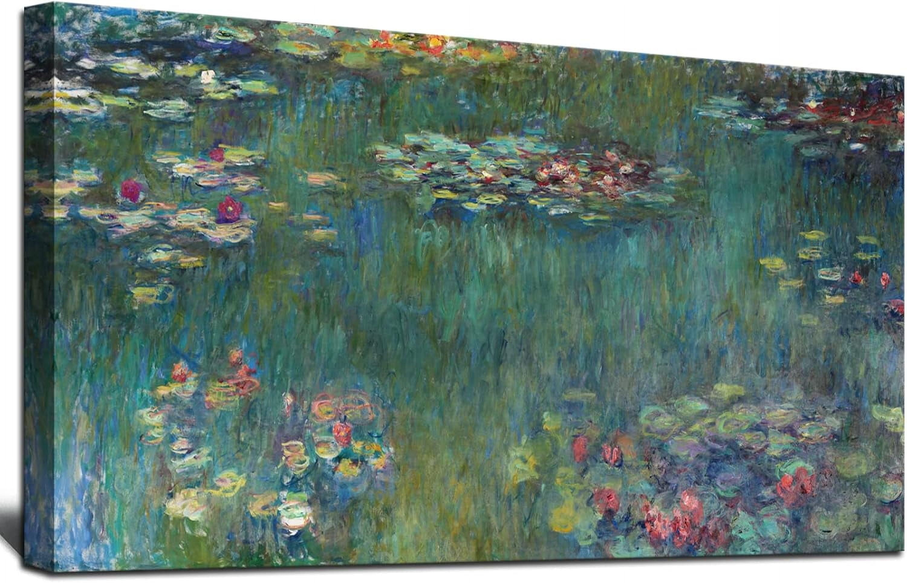 AABERIC Large Water Lilies by Claude Monet Canvas Wall Art Famous ...