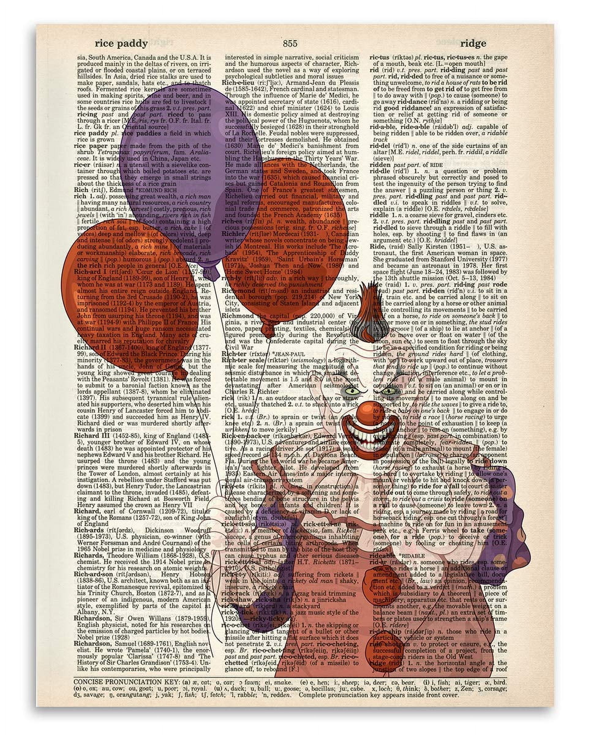 AABERIC Lemur Monkey - Upcycled Dictionary Art - Scary Lemur Animal ...