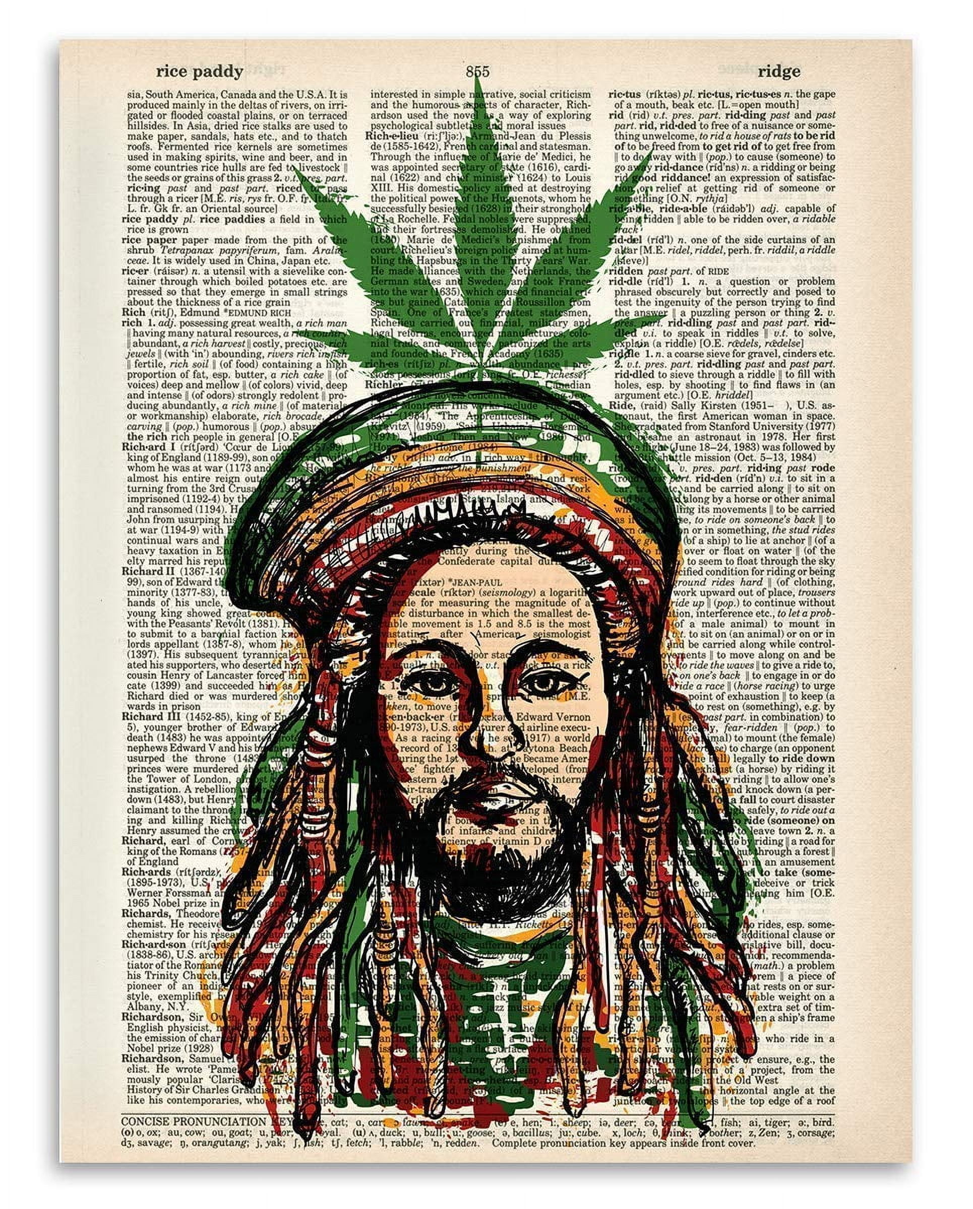 AABERIC Lemur Monkey - Upcycled Dictionary Art - Scary Lemur Animal Print, Classic Book Page ...