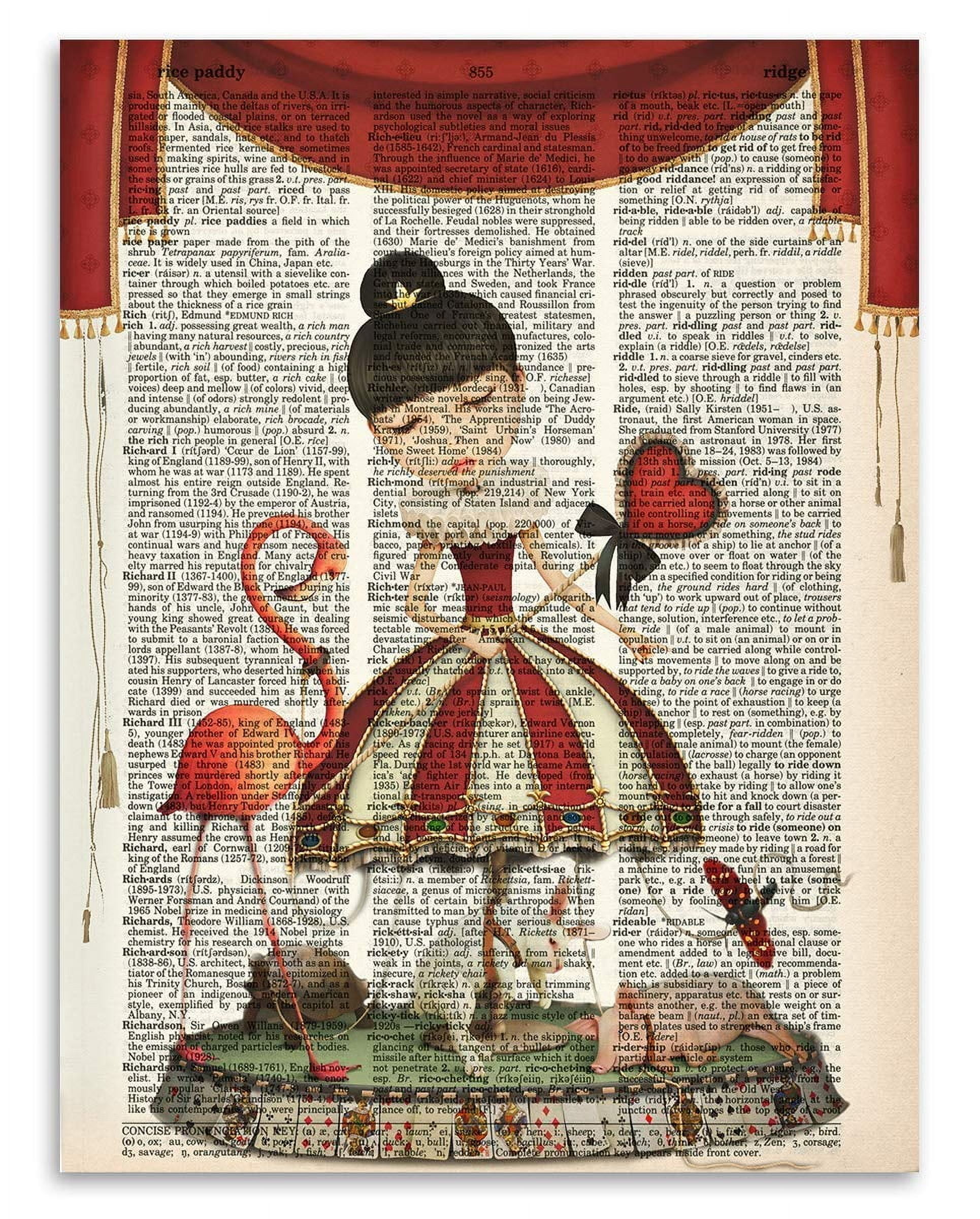 AABERIC Lemur Monkey - Upcycled Dictionary Art - Scary Lemur Animal ...