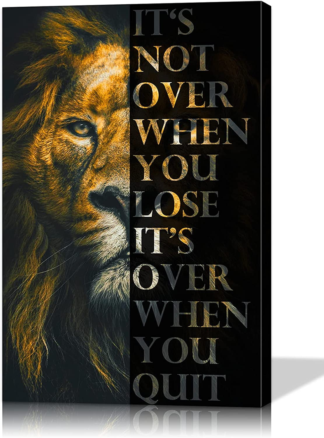 AABERIC Lion Motivational Wall Art Office Decor for Men Positive ...