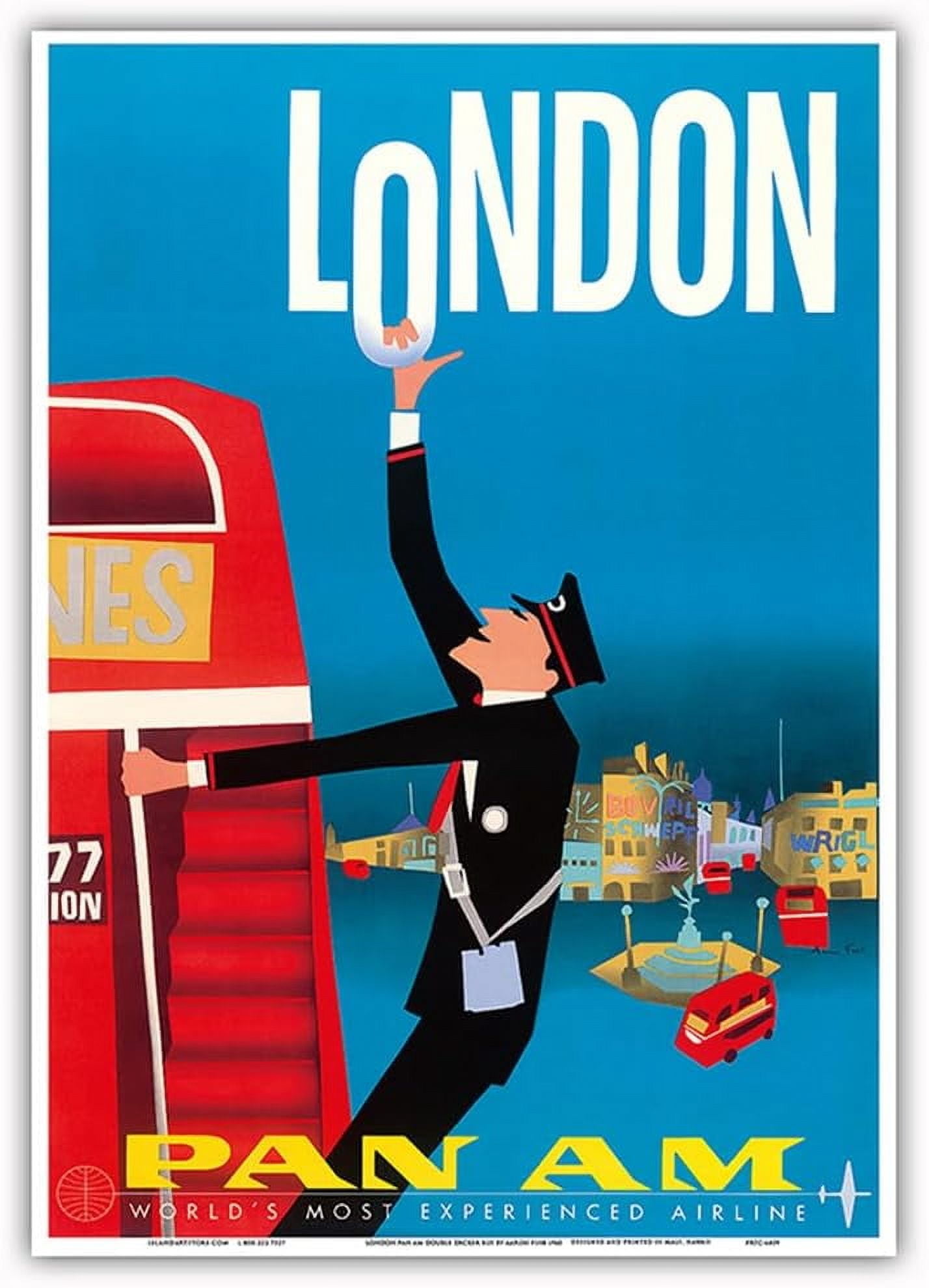 AABERIC London England - Double Decker Buses Bovril and Schweppe - Pan ...