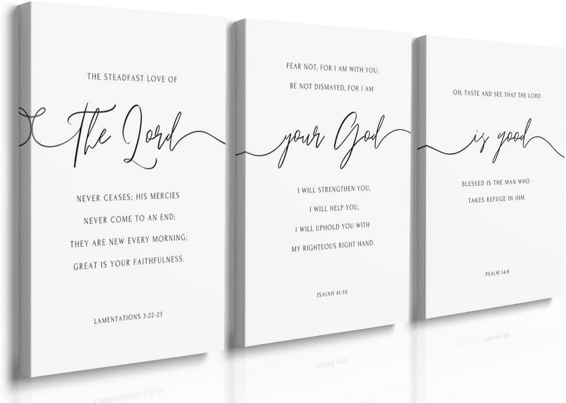 AABERIC The Lord Your God Is Good Wall Art Black and White Christian ...