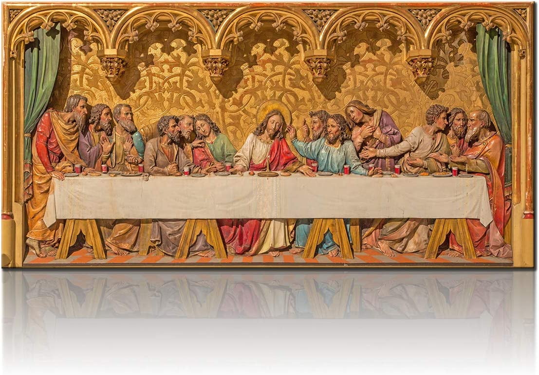 AABERIC The Lords Supper Wall Art Last Supper Pictures Jesus Christ ...