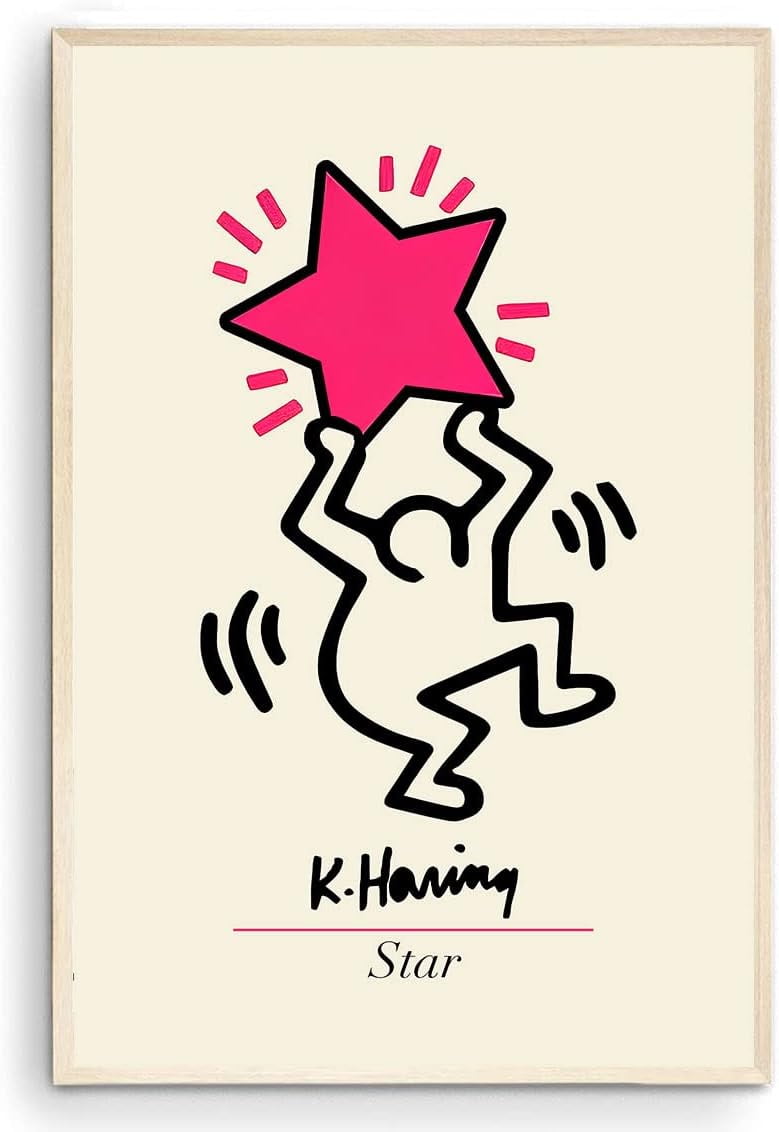 AABERIC Man Carrying The Sun, Exhibition Poster, Man Holding Sun ...