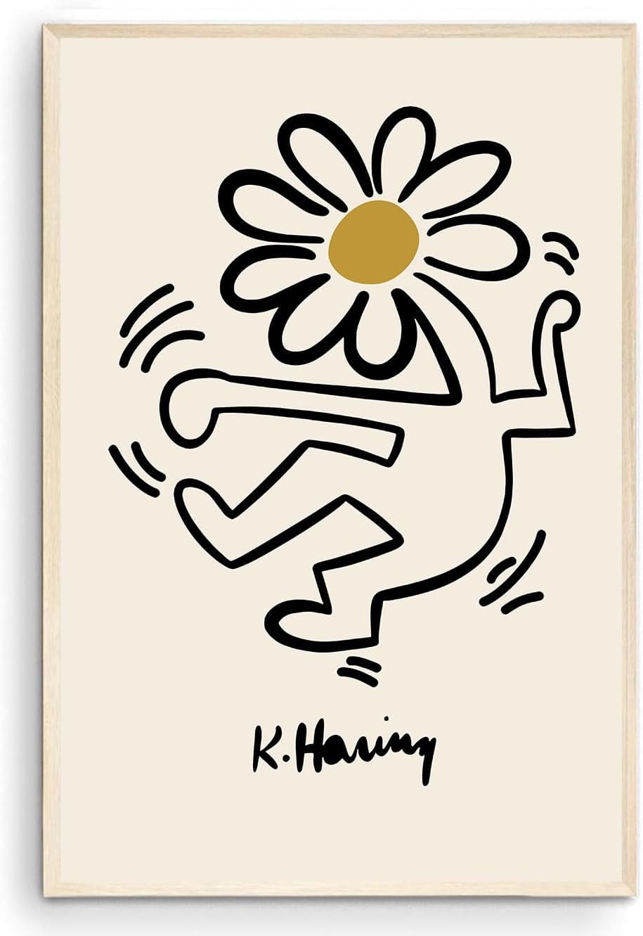 AABERIC Man Carrying The Sun, Exhibition Poster, Man Holding Sun ...