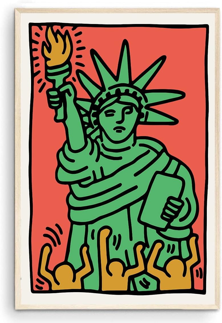 AABERIC Man Carrying The Sun, Exhibition Poster, Man Holding Sun ...