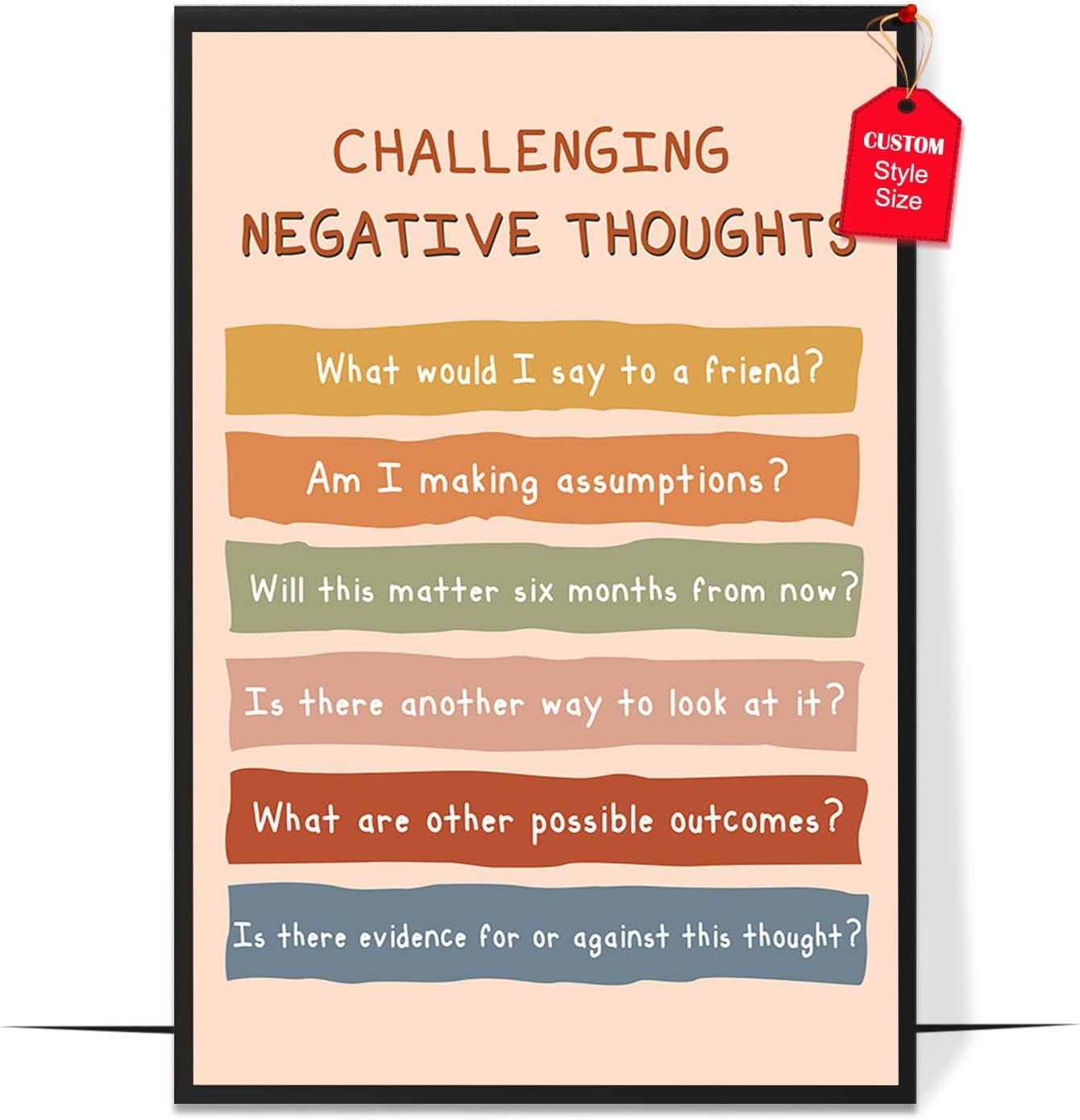 AABERIC Mental Health Poster, Boho Therapy Tools Educational Supplies ...