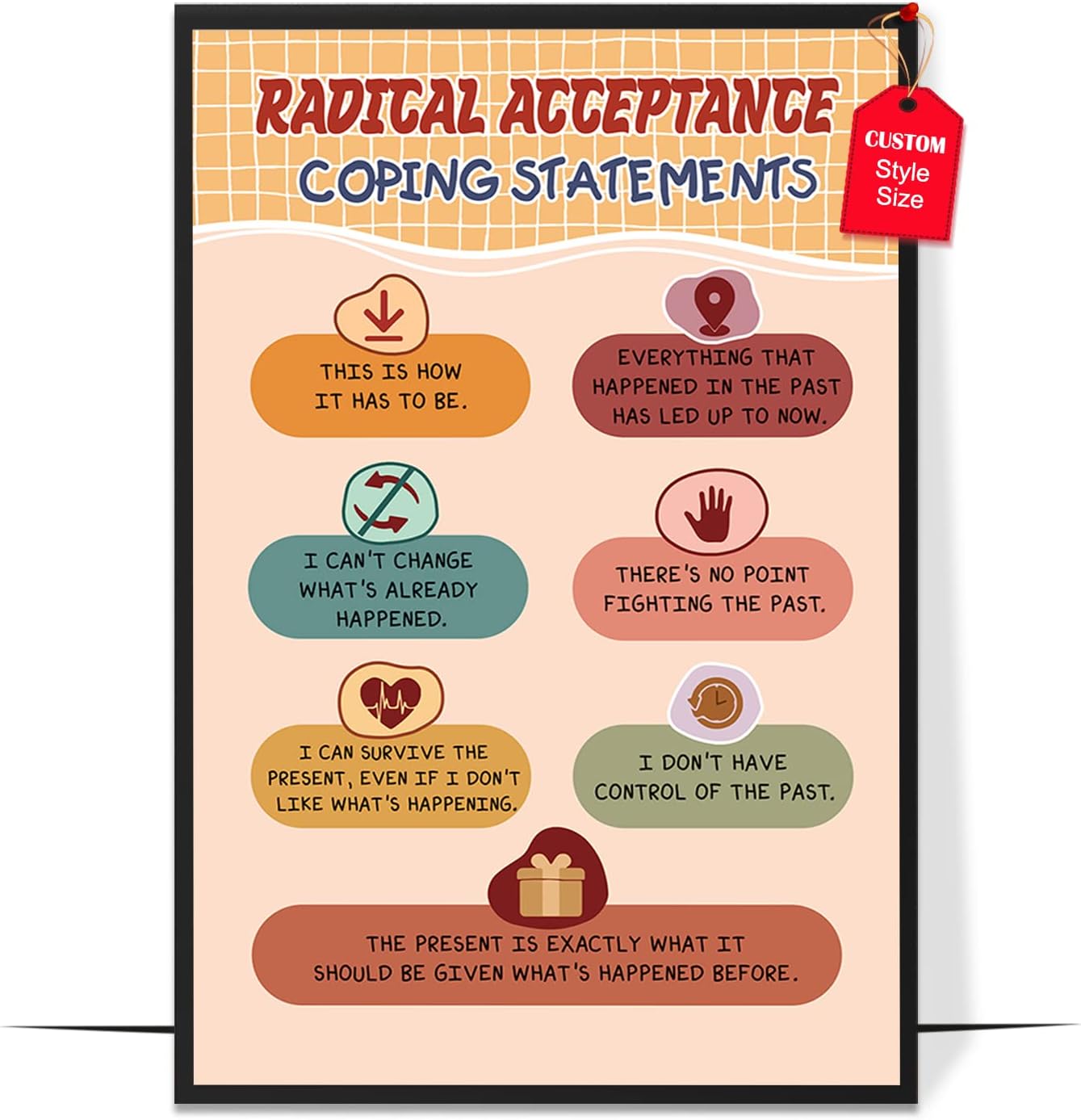 AABERIC Mental Health Poster, Boho Therapy Tools Educational Supplies ...