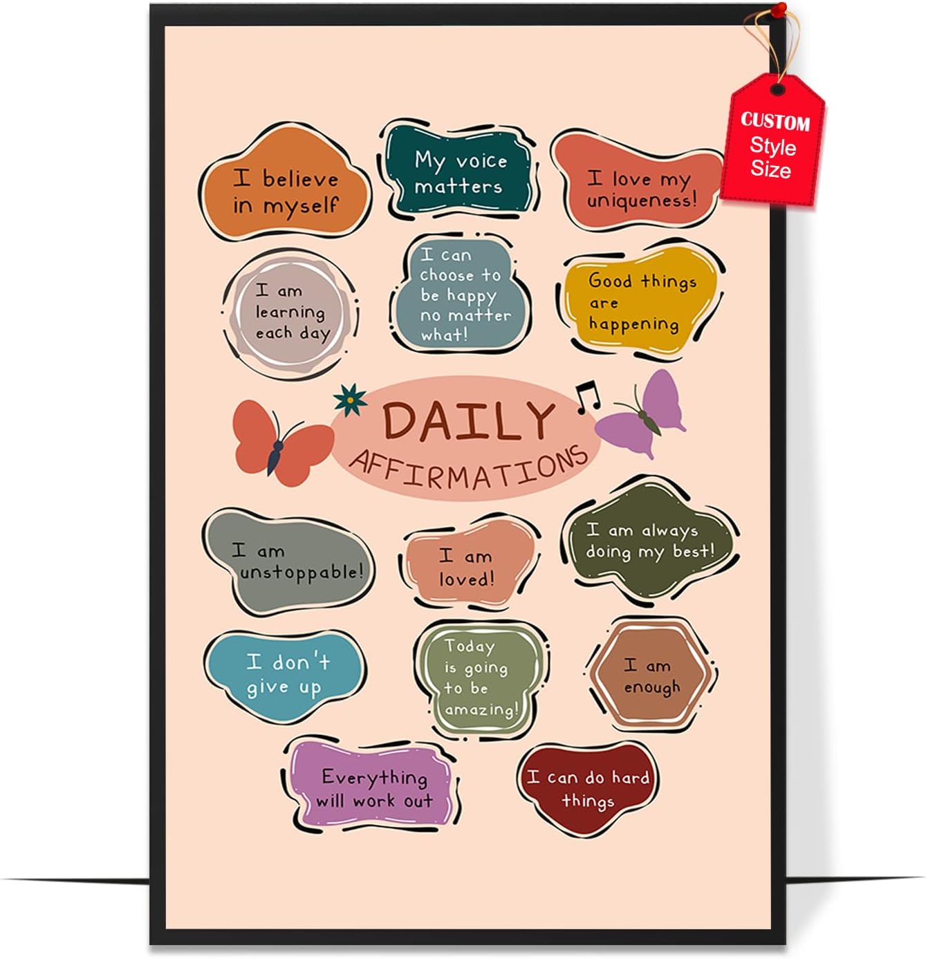 AABERIC Mental Health Poster, Boho Therapy Tools Educational Supplies ...