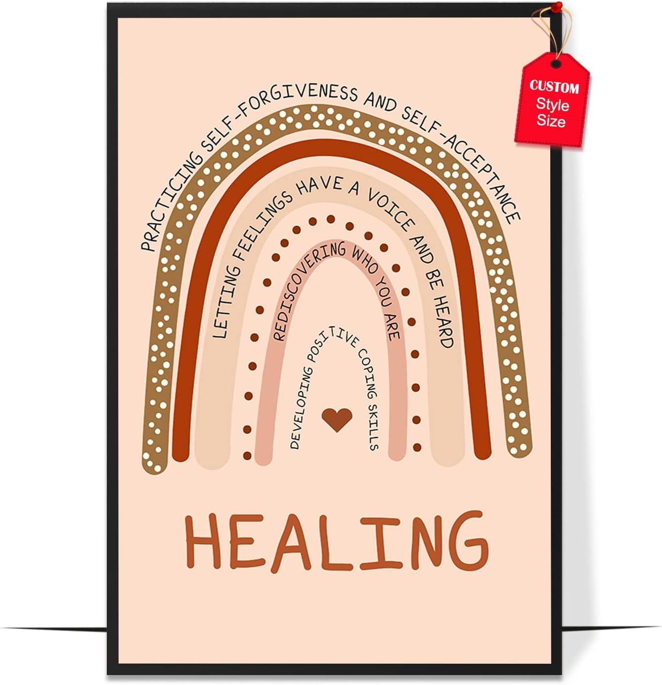 AABERIC Mental Health Poster, Boho Therapy Tools Educational Supplies ...