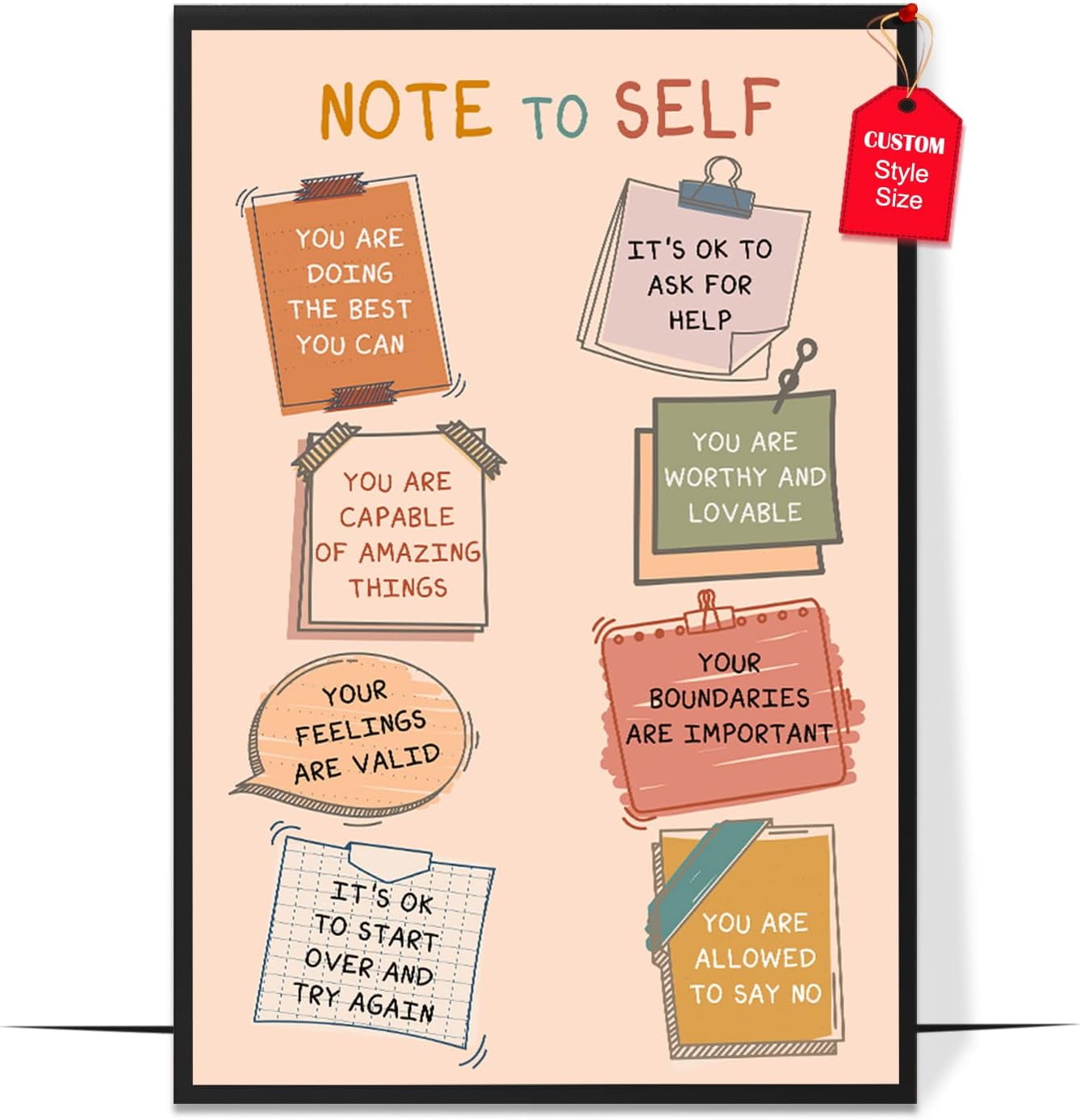 AABERIC Mental Health Poster, Boho Therapy Tools Educational Supplies ...