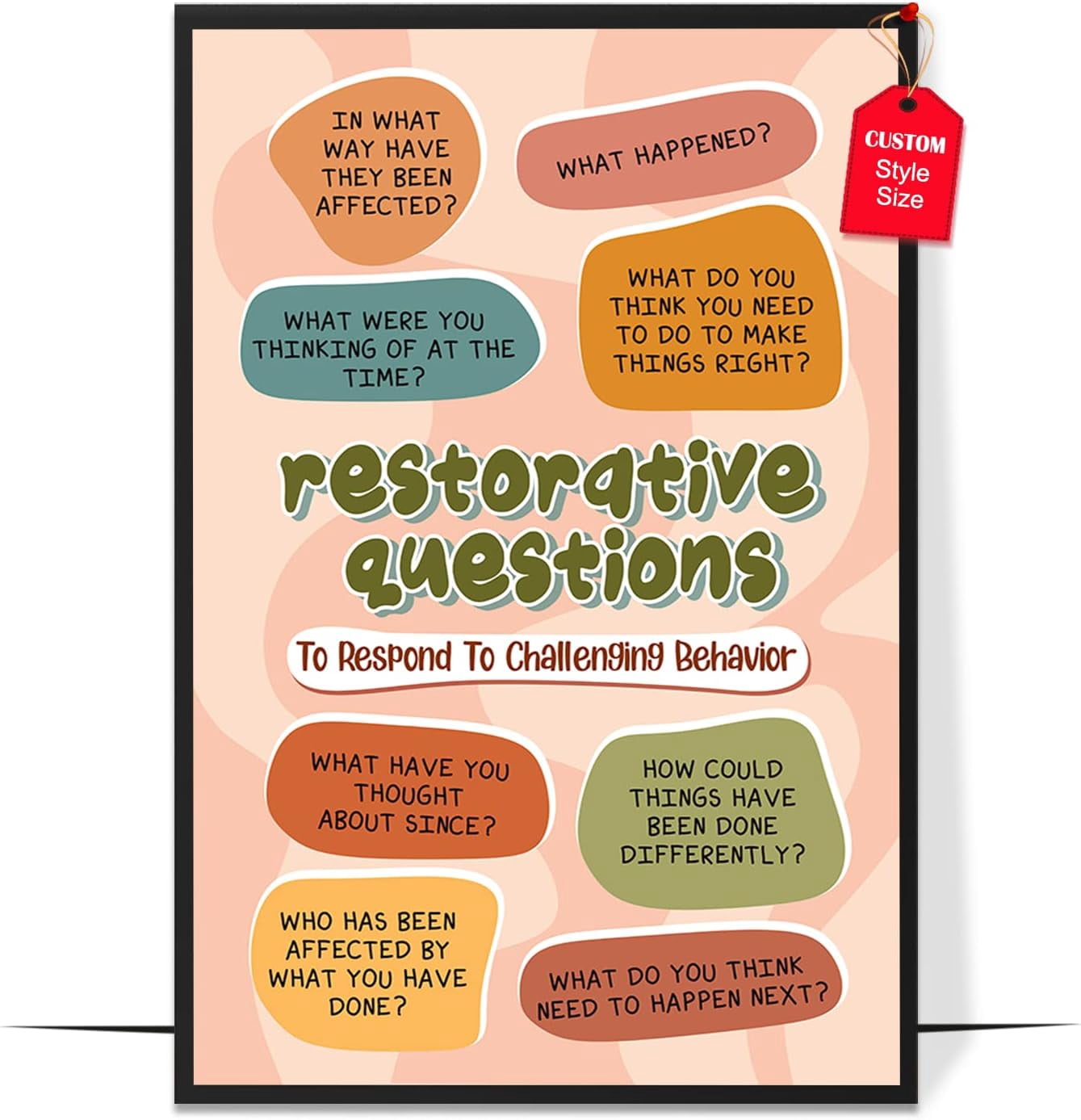 AABERIC Mental Health Poster, Boho Therapy Tools Educational Supplies ...