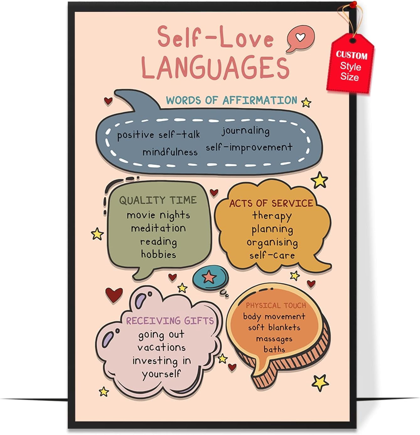 AABERIC Mental Health Poster, Boho Therapy Tools Educational Supplies ...