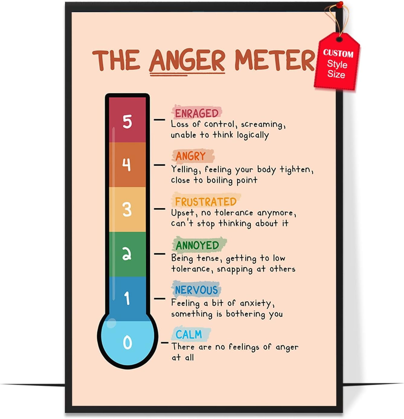 AABERIC Mental Health Poster, Boho Therapy Tools Educational Supplies ...