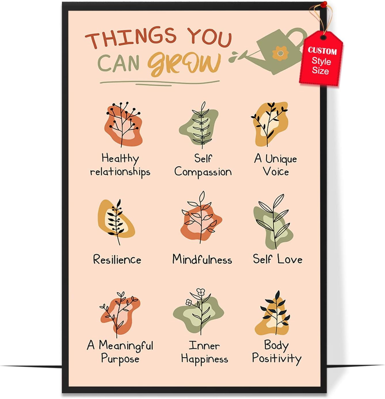 AABERIC Mental Health Poster, Boho Therapy Tools Educational Supplies ...