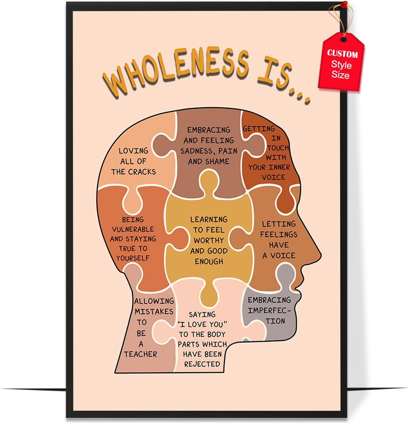 AABERIC Mental Health Poster, Boho Therapy Tools Educational Supplies ...
