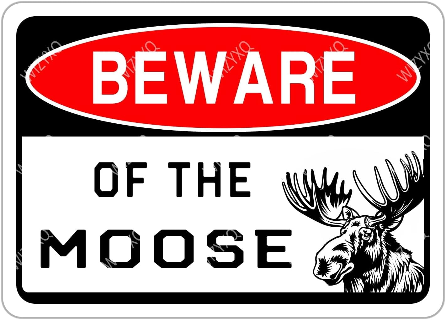 AABERIC Metal Signs Beware of The Moose Sign Funny Metal Sign Vintage ...