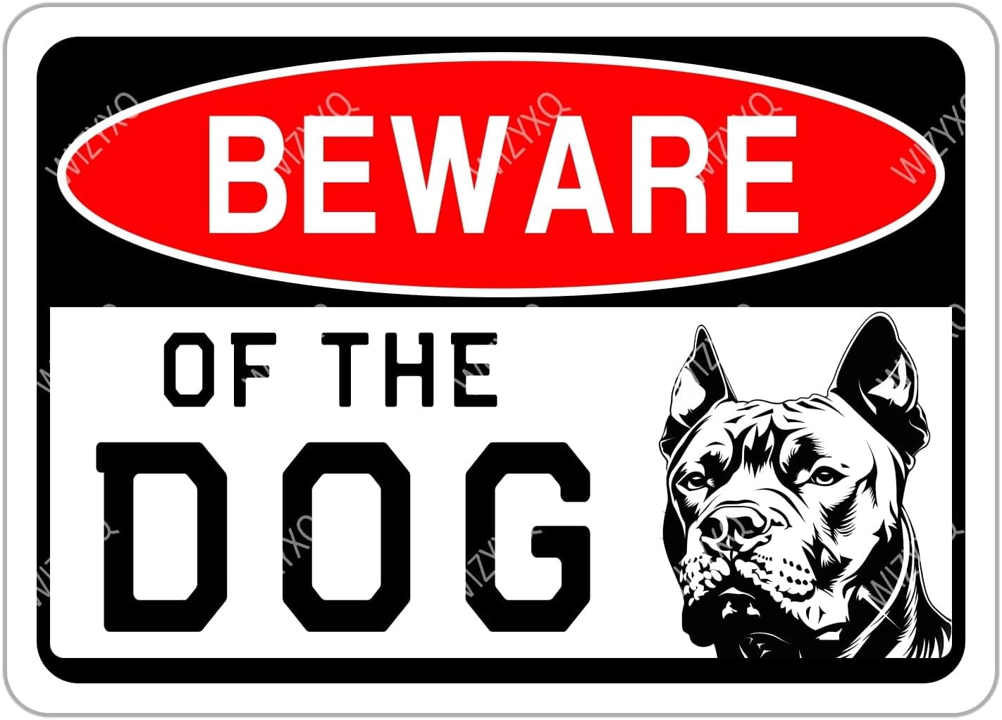 AABERIC Metal Signs Pitbull Beware of The Dog Sign Funny Metal Sign ...